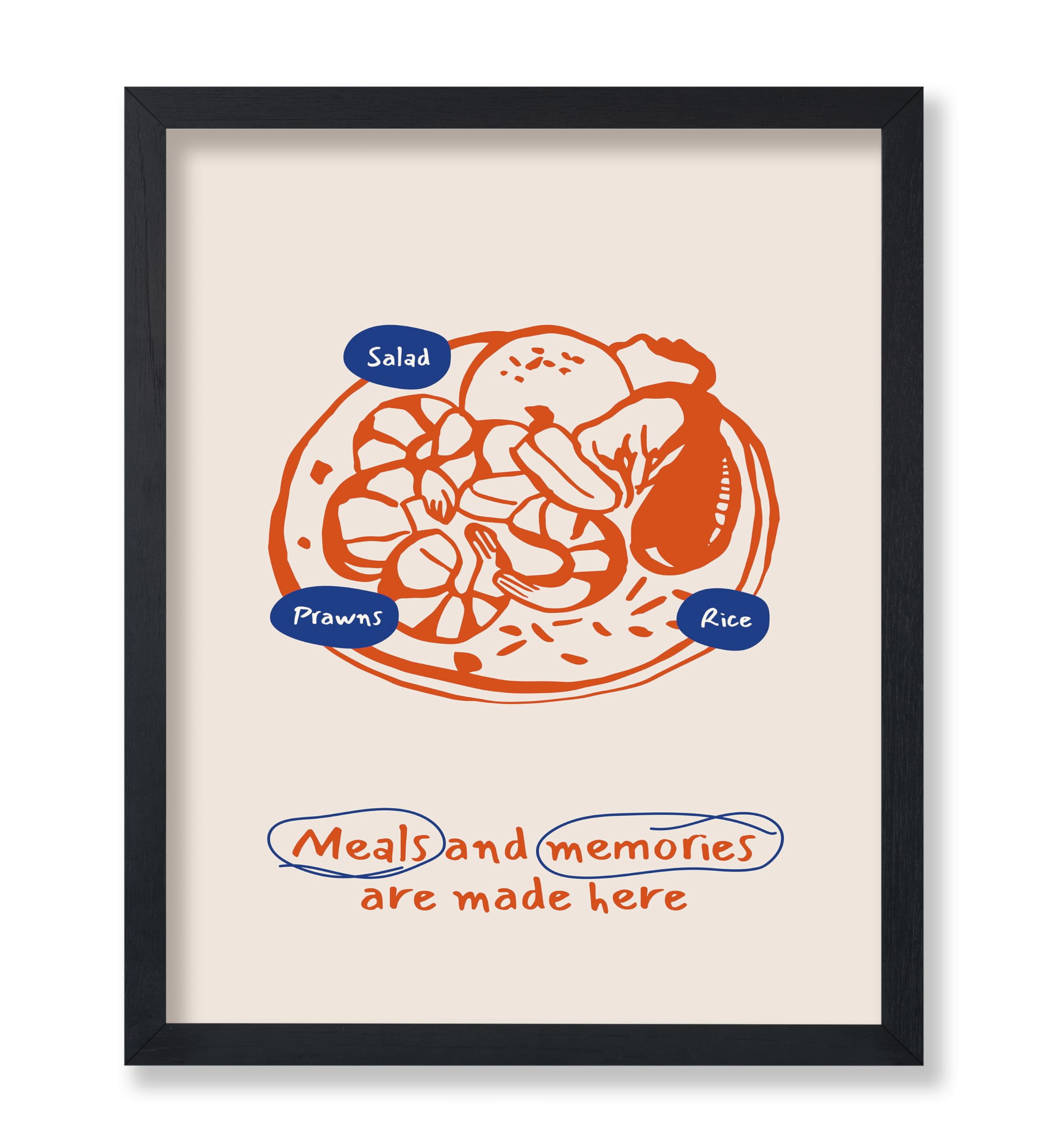 Poster Master Meals And Memories Poster - Retro Seafood Print - Salad ...