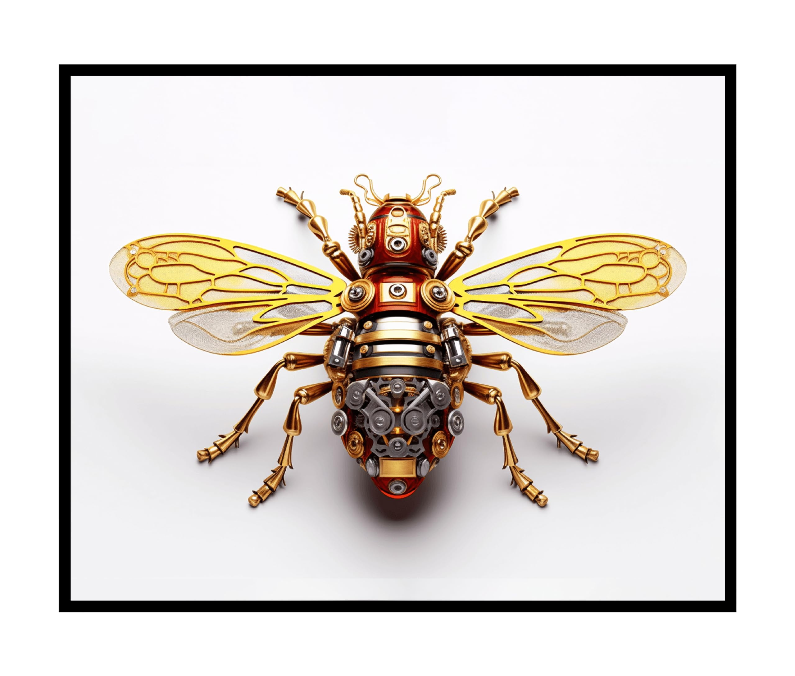 Poster Master Mechanical Bee Poster - Bee Print - Insect Art ...