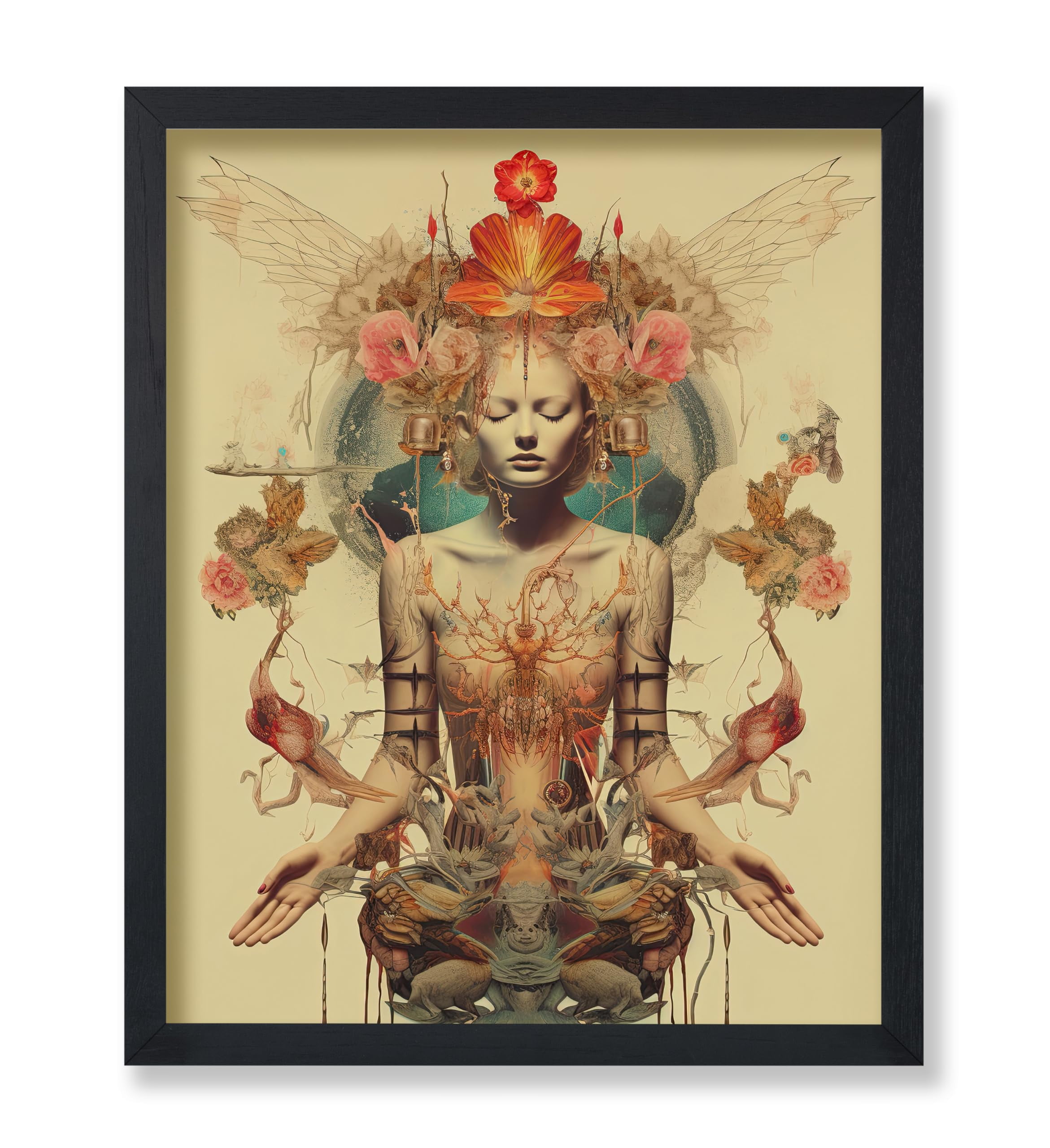 Poster Master Meditation Poster - Psychedelic Print - Weird Surreal Art ...