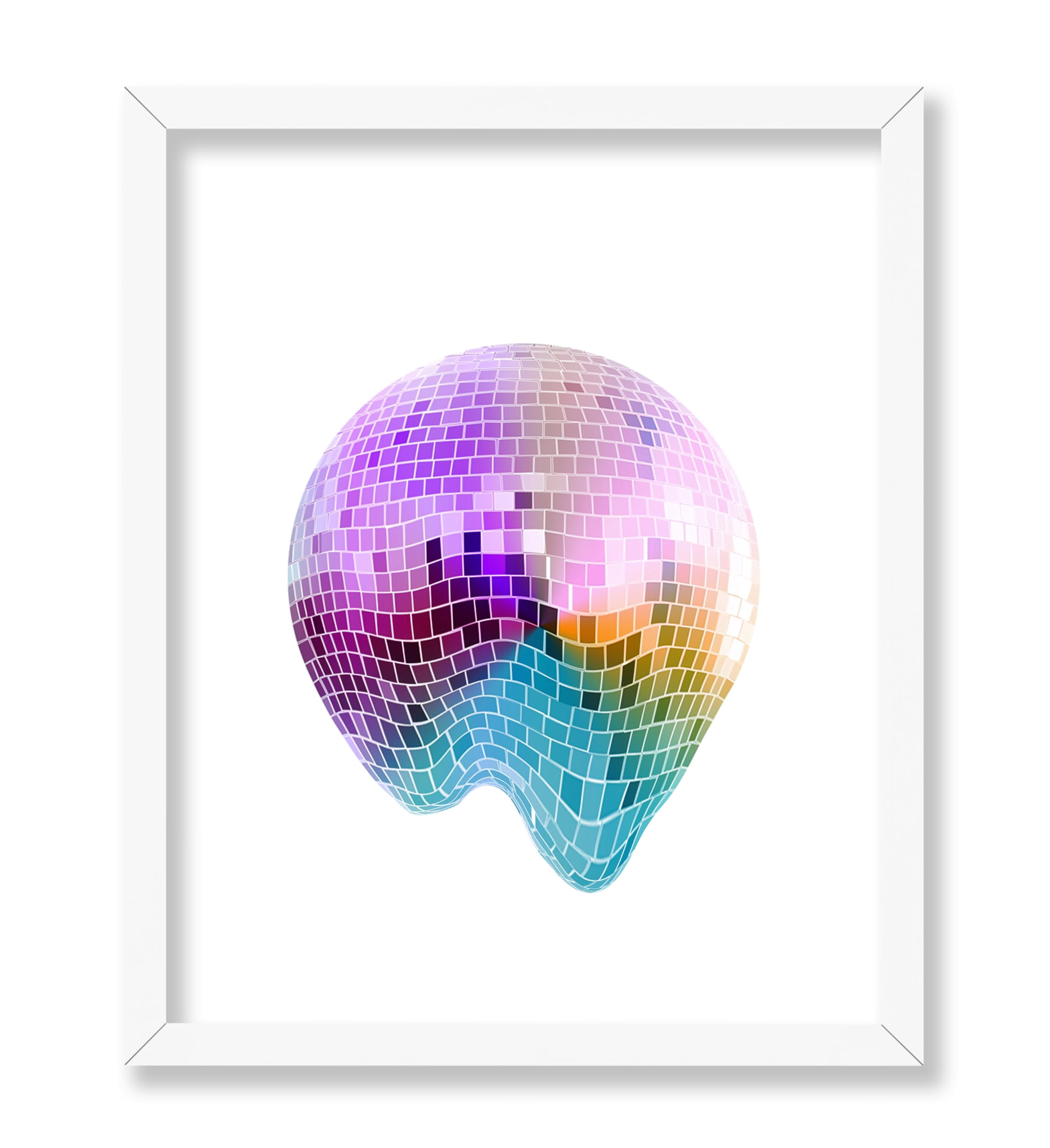 Poster Master Melting Disco Ball Poster - Retro Rainbow Disco Ball ...