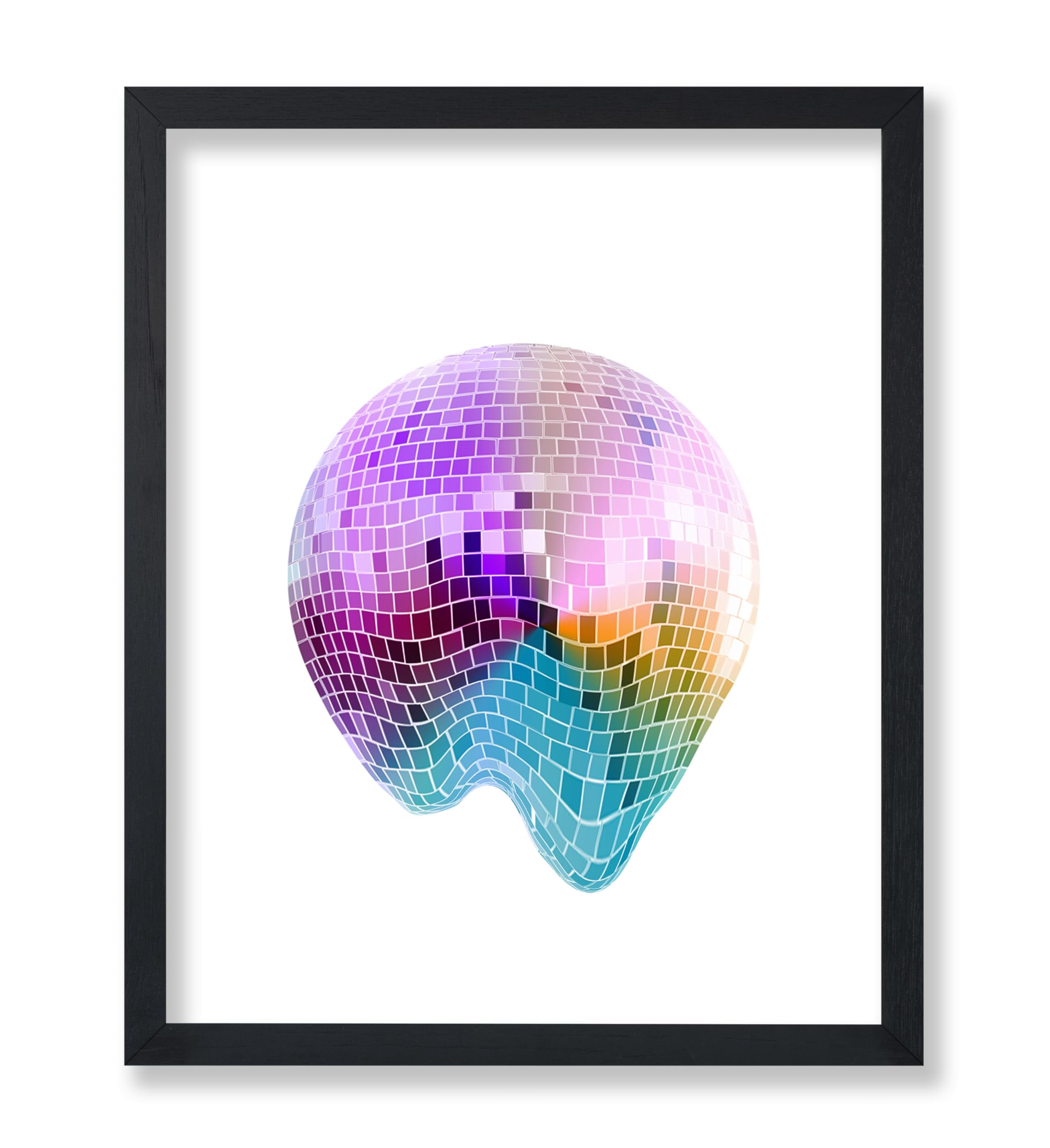 Poster Master Melting Disco Ball Poster - Retro Rainbow Disco Ball ...