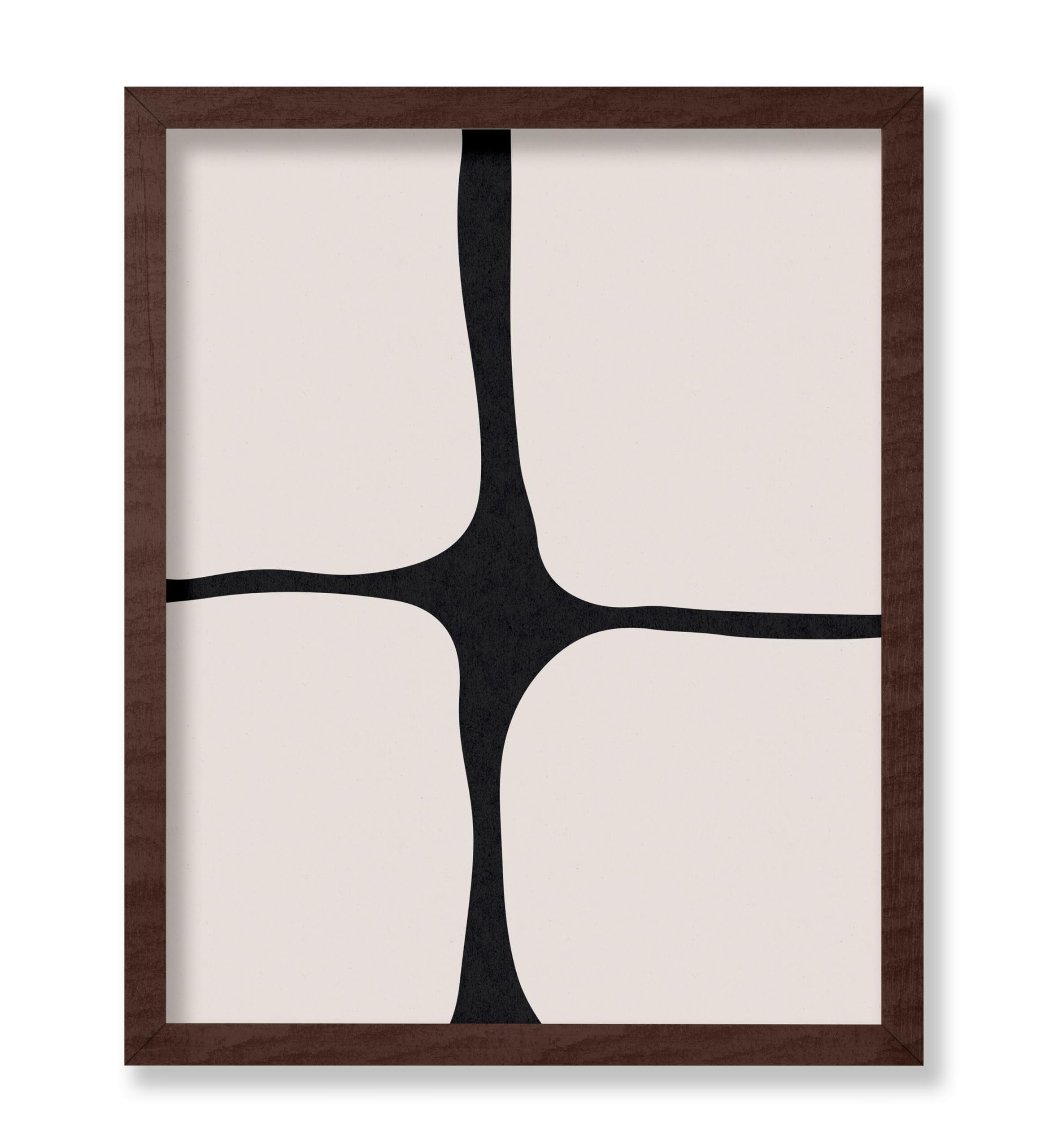 Poster Master Modern Abstract Poster - Line Drawing Print - Beige Black ...