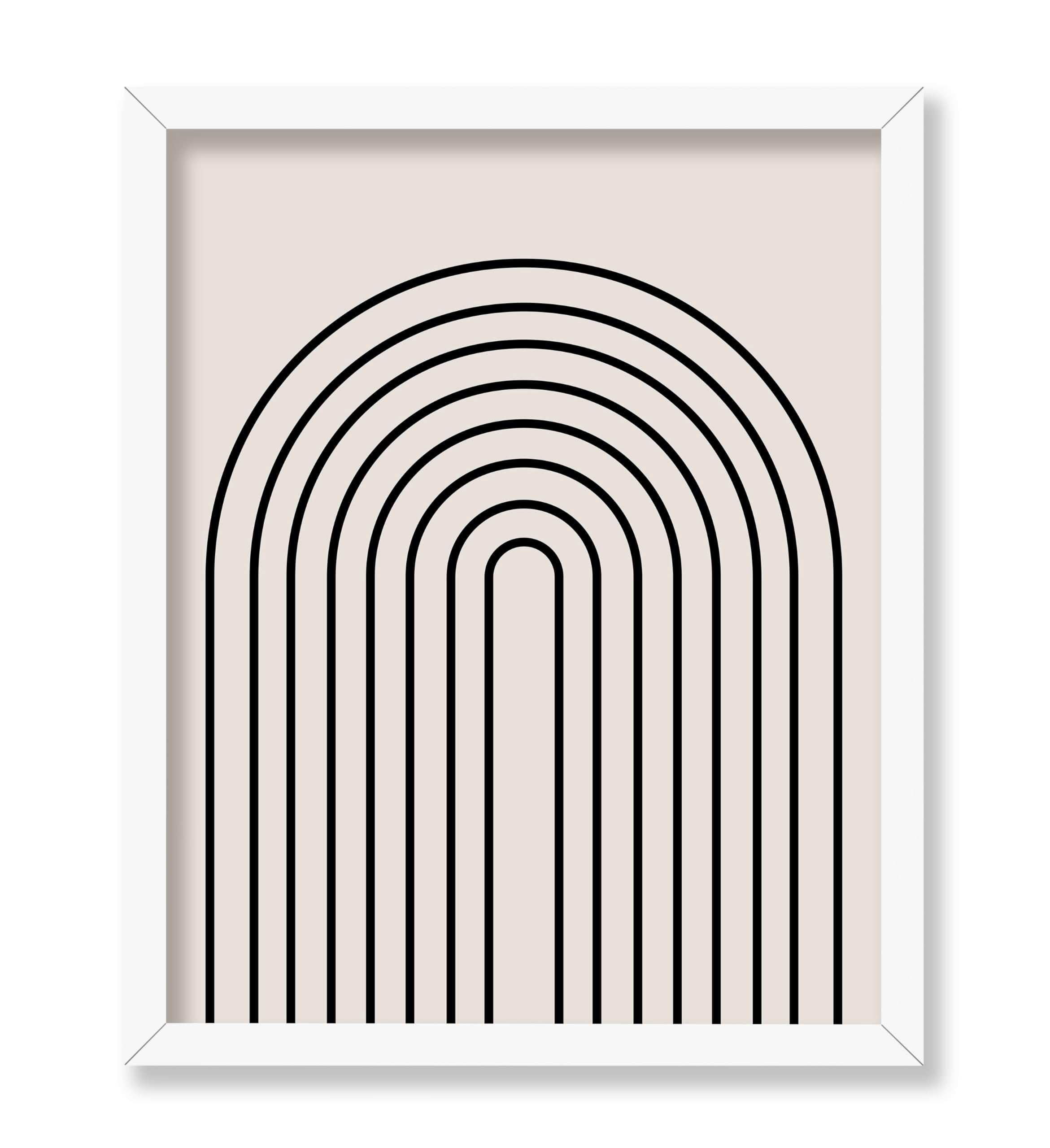 Poster Master Modern Rainbow Poster - Line Drawing Print - Abstract Art ...
