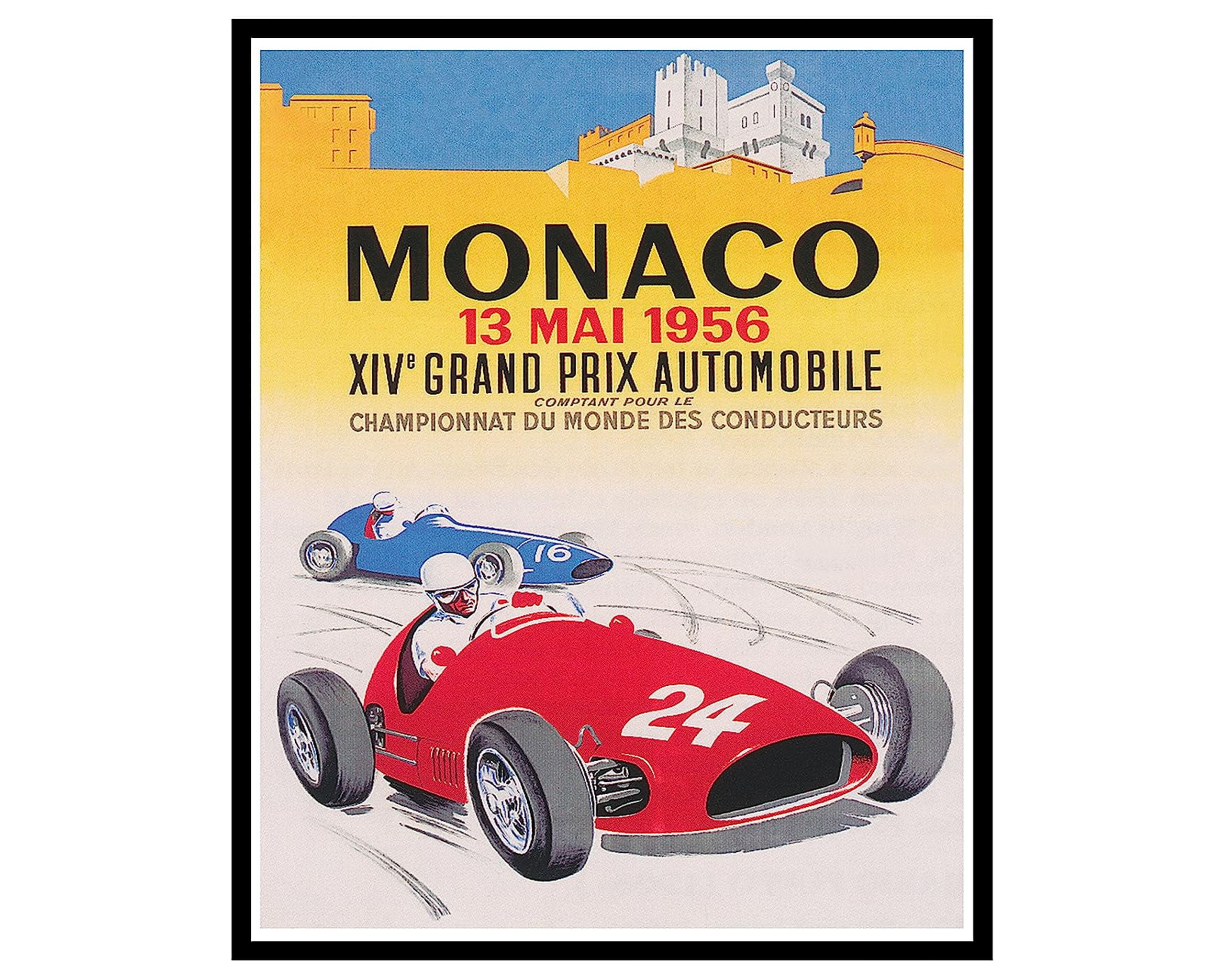 Poster Master Monaco Car Racing Print - Vintage Wall Art - Car Racing Wall Art - Retro Wall Art ...
