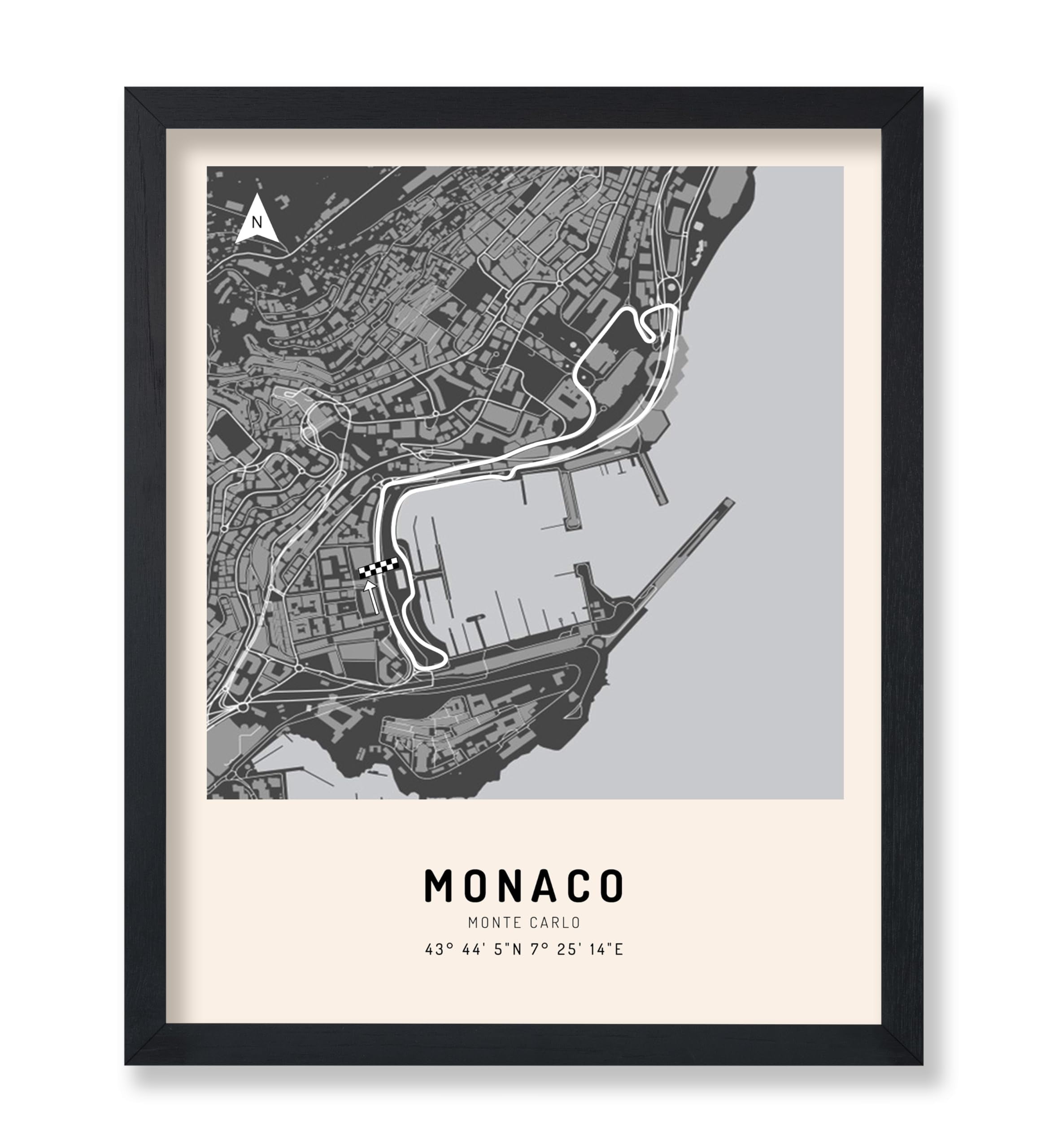 Poster Master Monaco Race Track Poster - Monaco GP Print - Monte Carlo Art - Car Racing Art ...