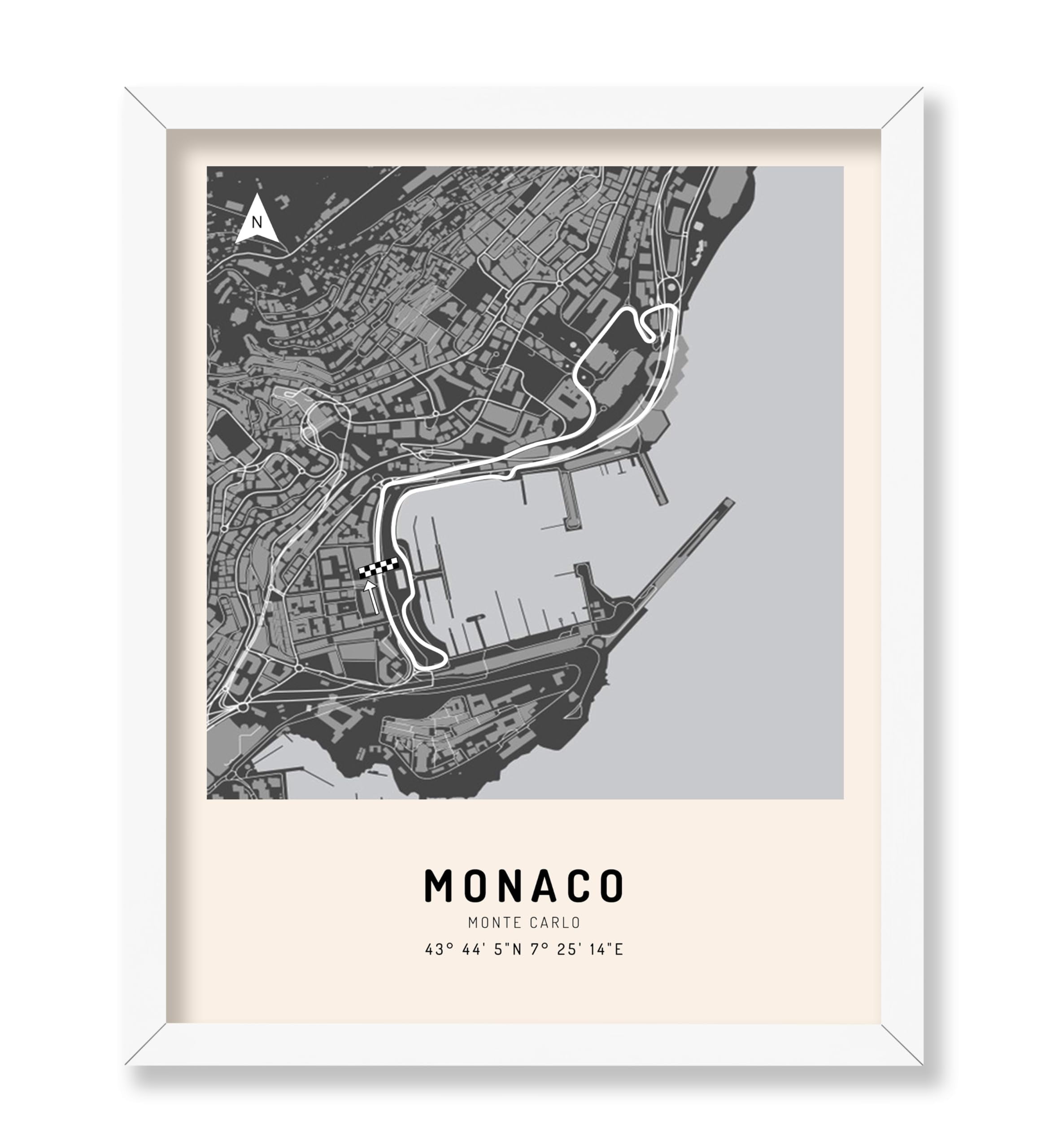 Poster Master Monaco Race Track Poster - Monaco GP Print - Monte Carlo ...
