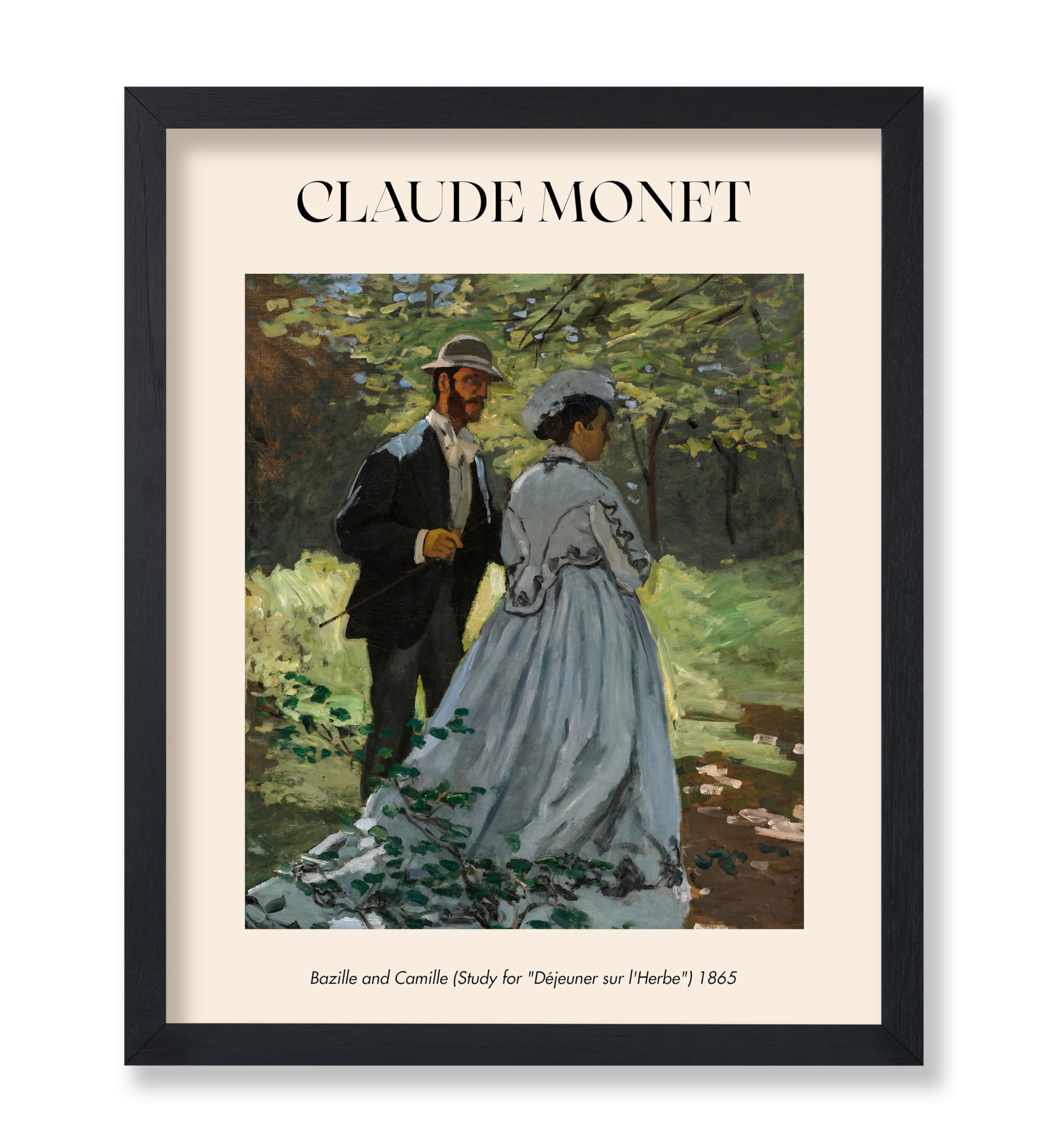 Poster Master Monet Poster - Bazille and Camille Print - Study for ...