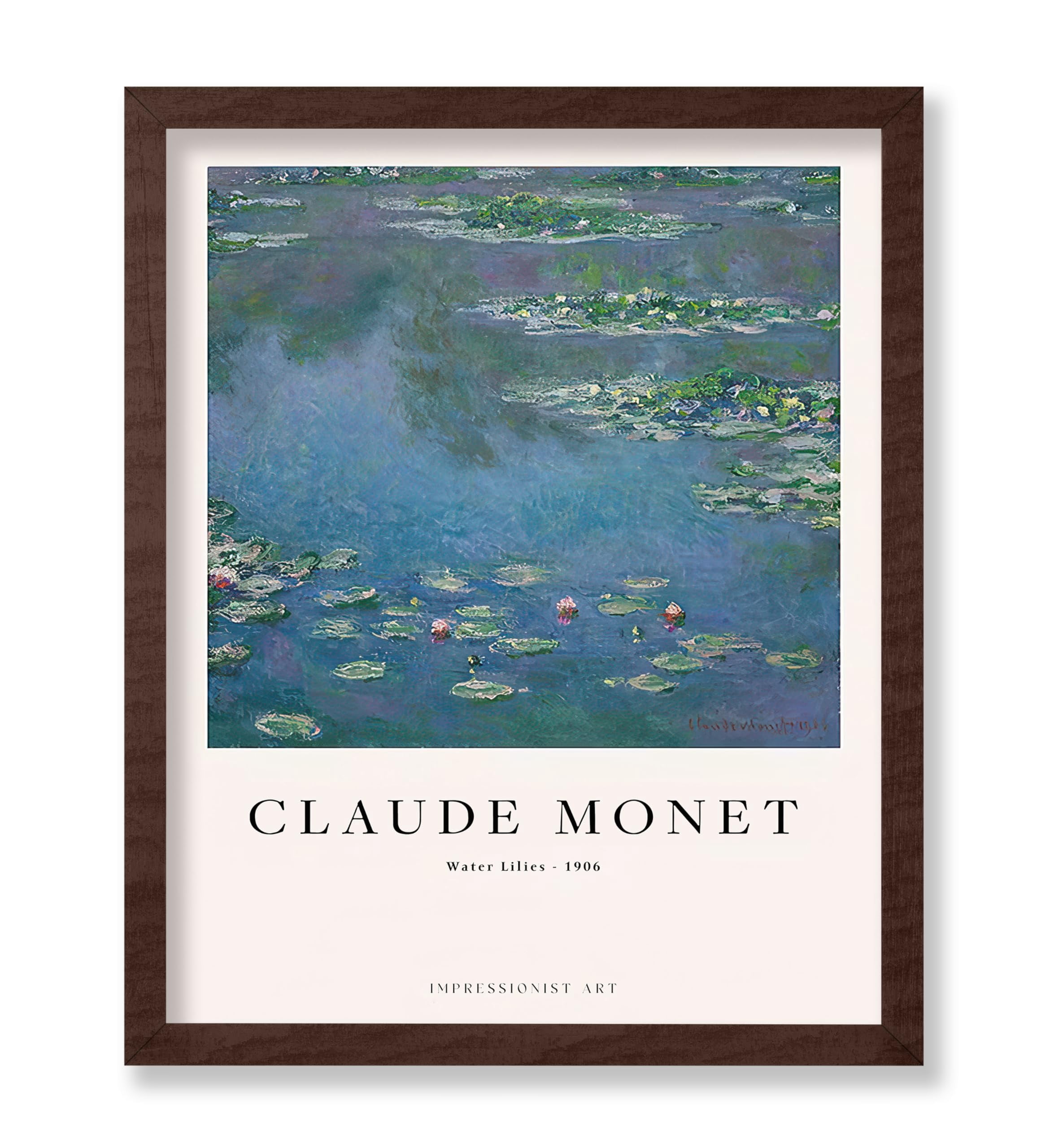 Poster Master Monet Poster - Retro Impressionism Print - Water Lilies ...