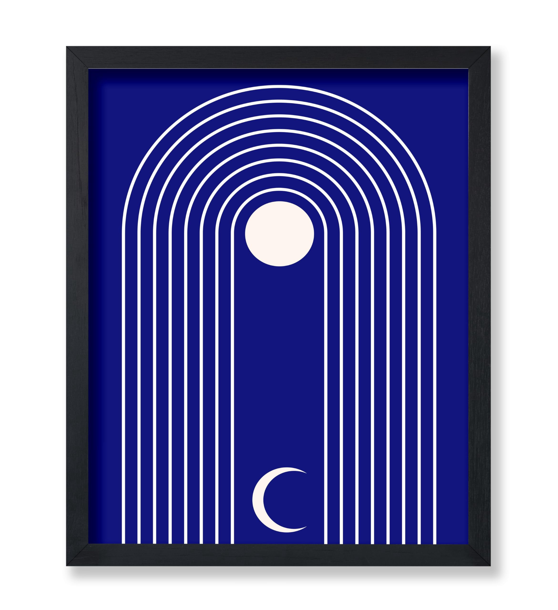 Poster Master Moon Poster - Blue Geometric Print - Modern Art - Lunar ...