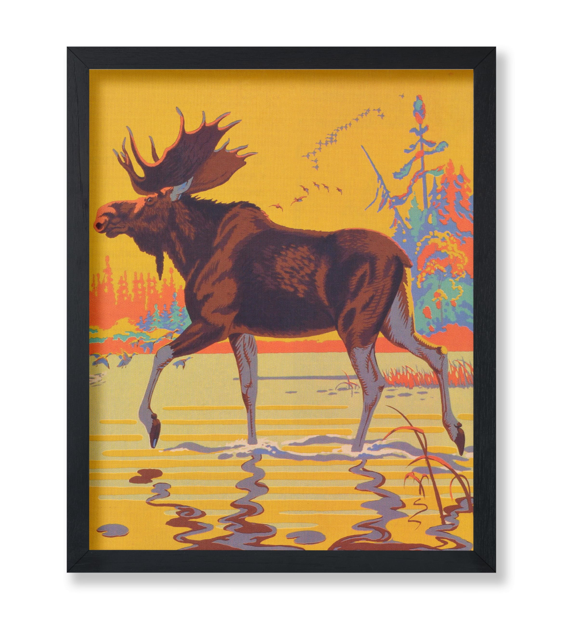 Poster Master Moose Poster - Moose Wildlife Nature Print - Animal Wall ...