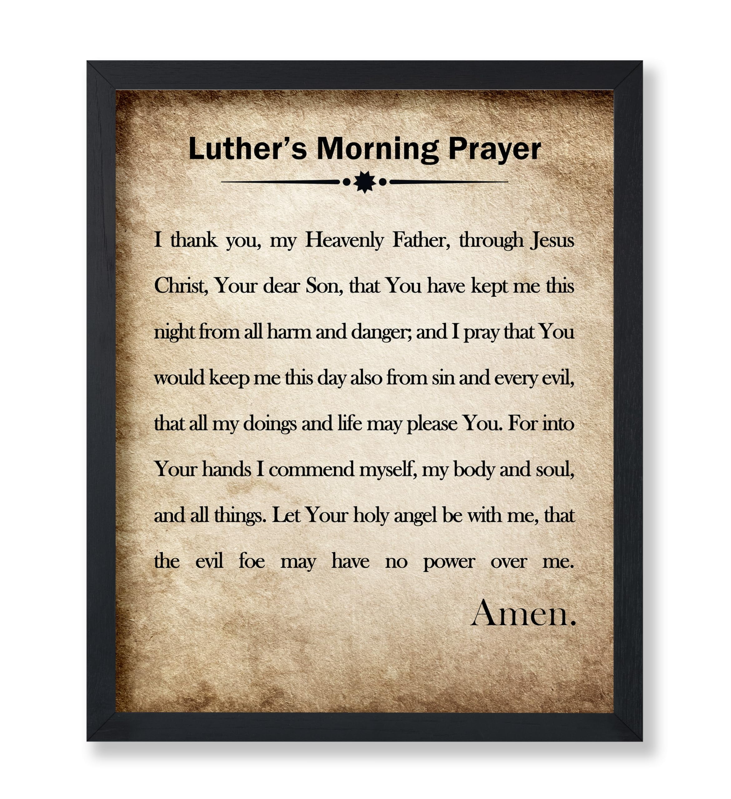 Poster Master Morning Prayer Poster Luther s Morning Prayer Print Motivational Quote Art Religious Gift for Men Women Christian Wall Decor