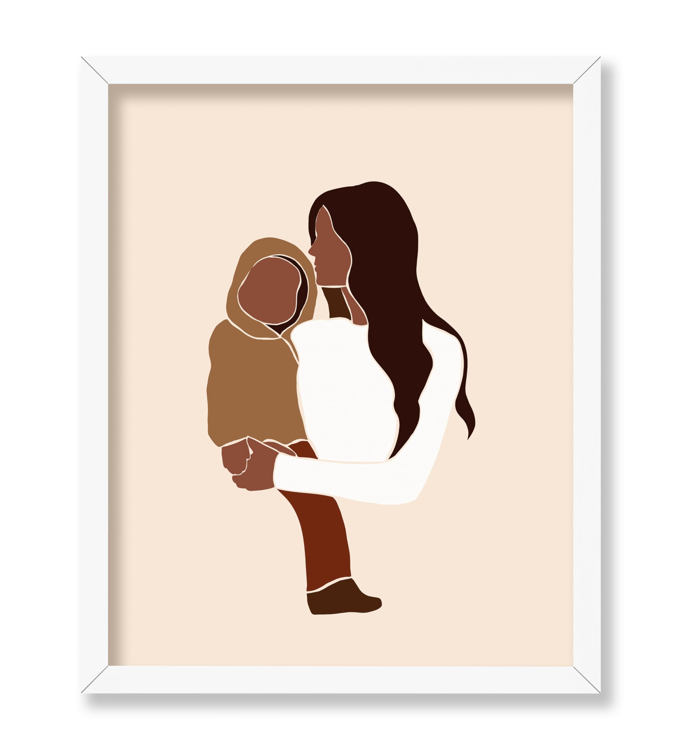 Poster Master Mother and Child Poster - Retro Faceless Print - Mother's ...