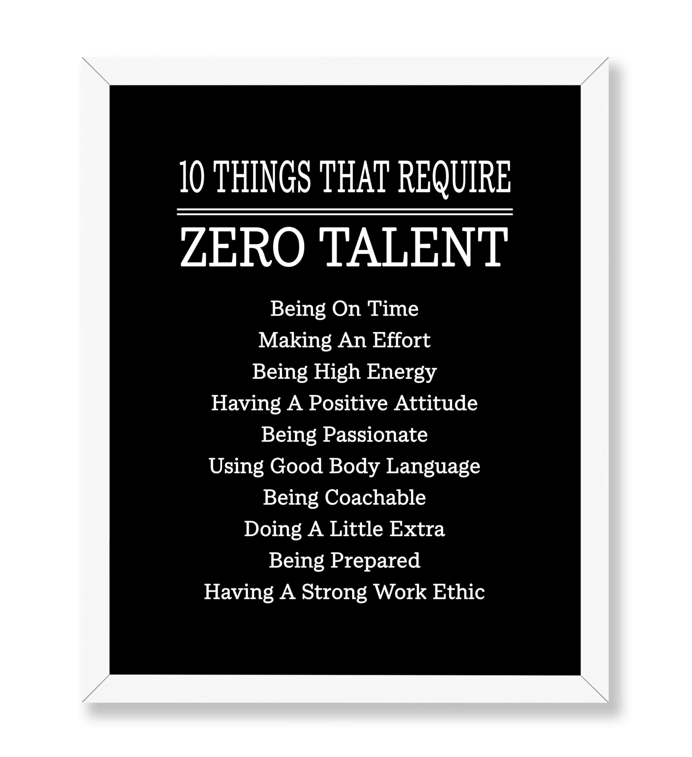 Poster Master Motivational Poster - Inspirational Print - 10 Things ...