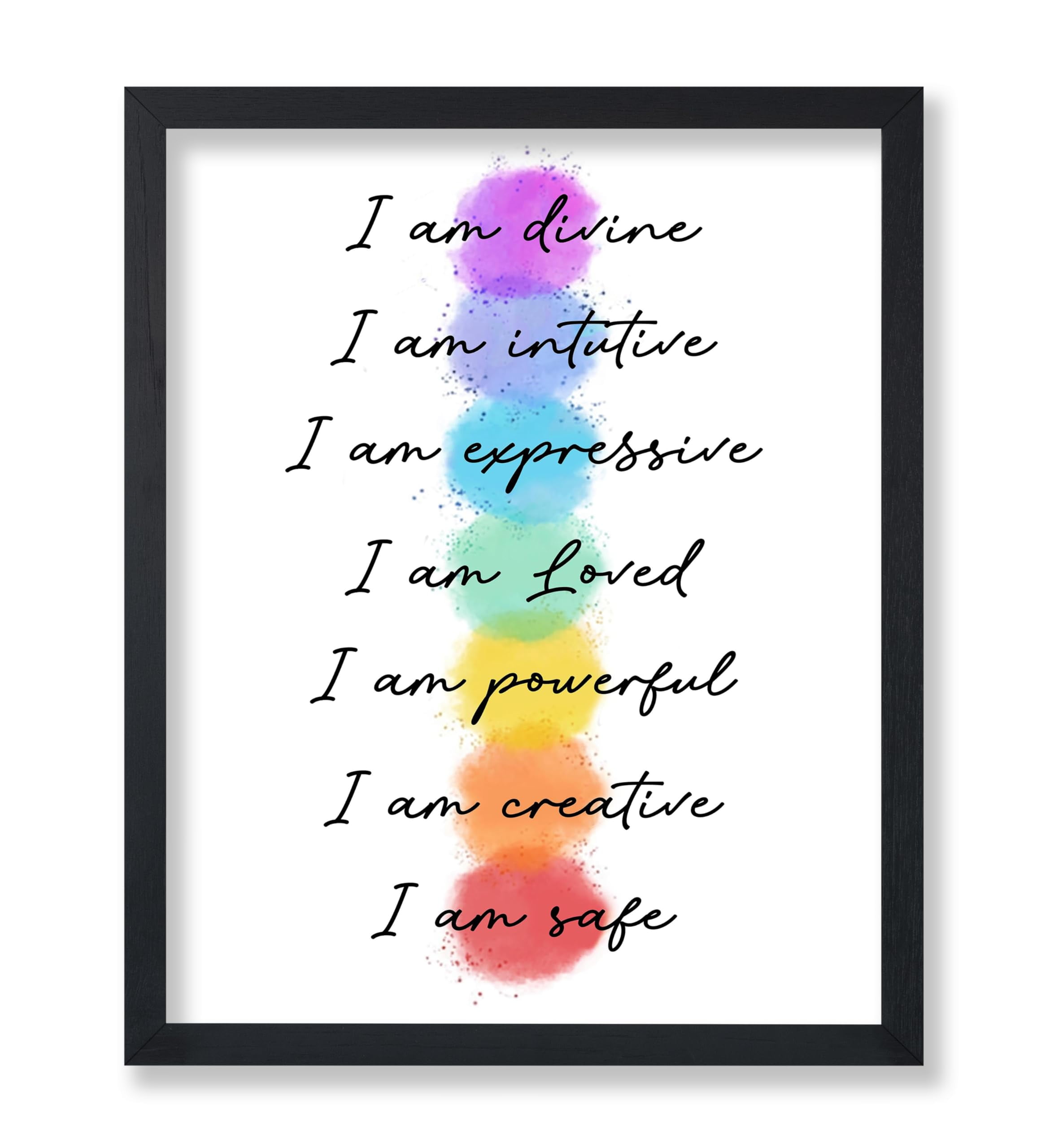 Poster Master Motivational Poster - Yoga, 7 Chakra Affirmations ...