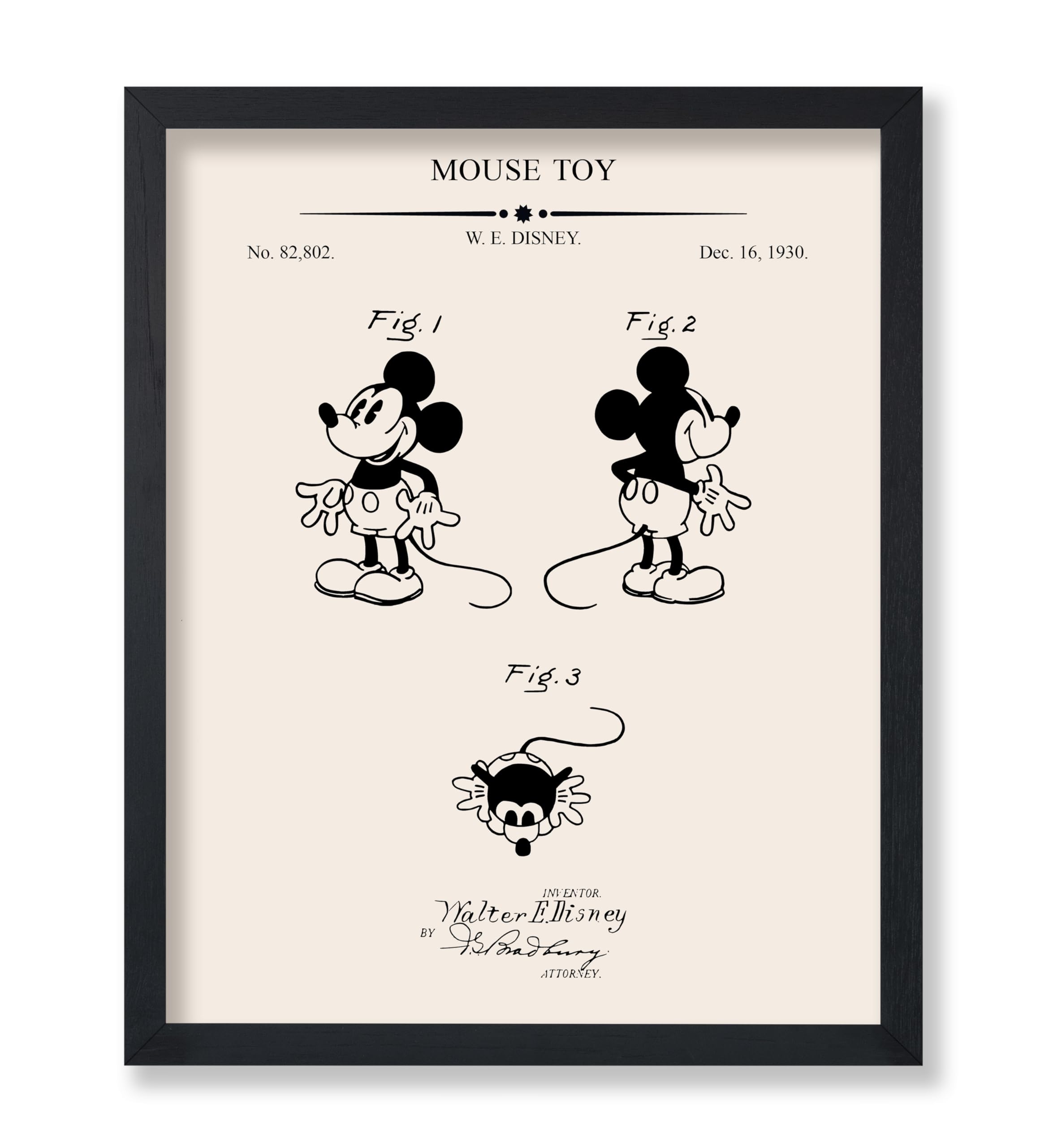 Poster Master Mouse Blueprint Poster - Iconic Cartoon Character Patent ...