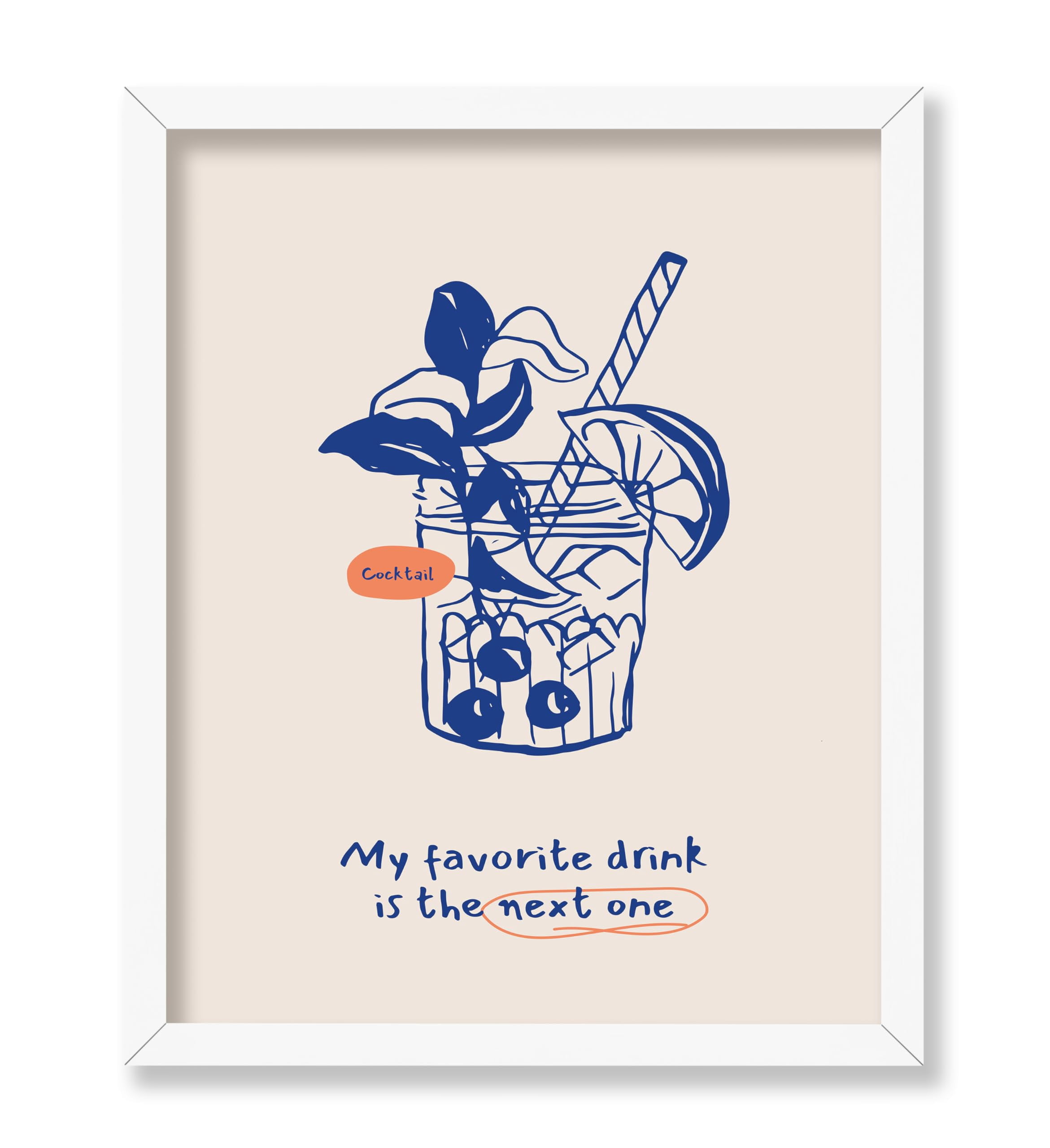 Poster Master My Favorite Drink Poster - Retro Cocktail Print - Alcohol ...