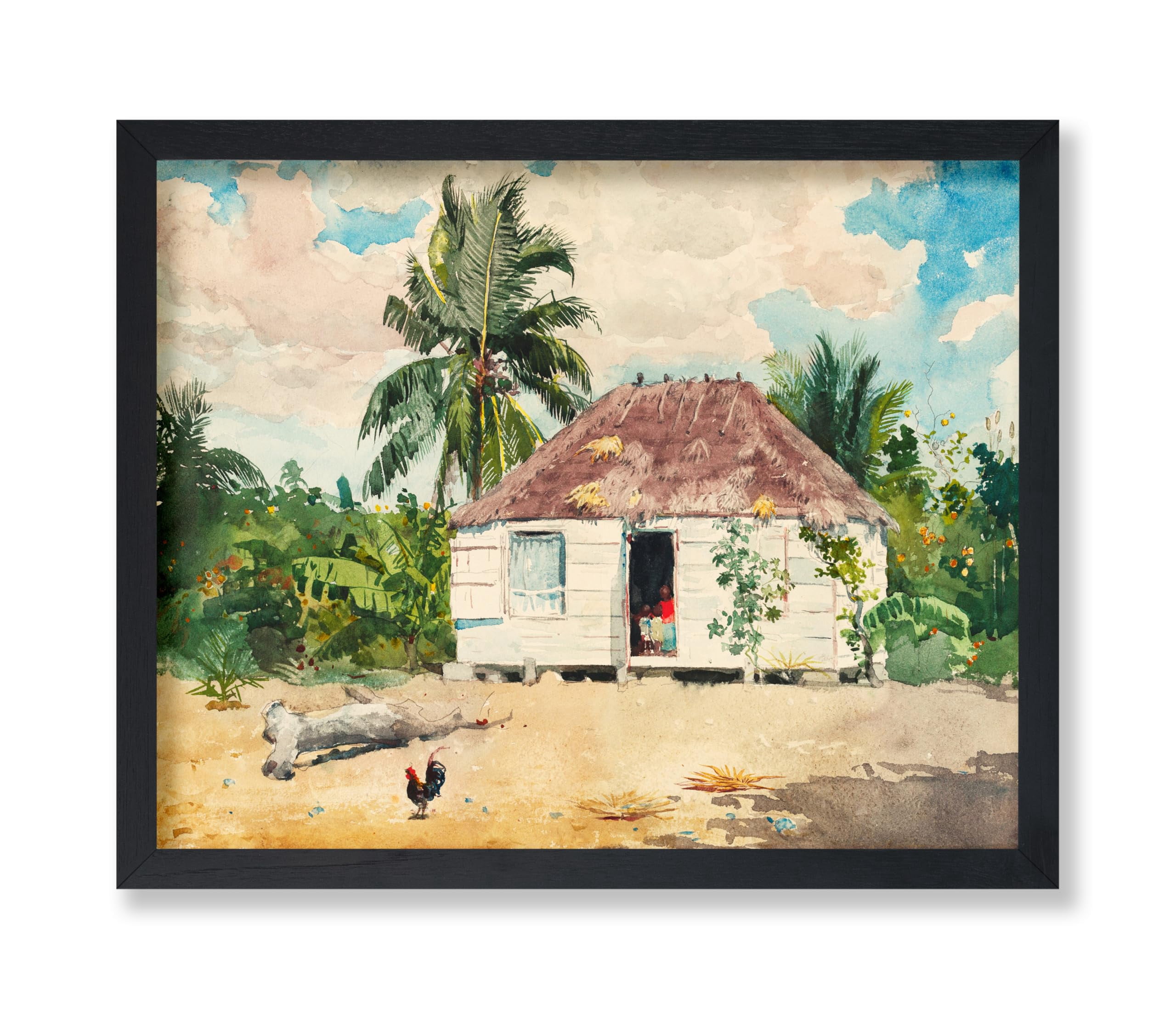 Poster Master Native hut at Nassau Poster - Tropical Landscape Print ...