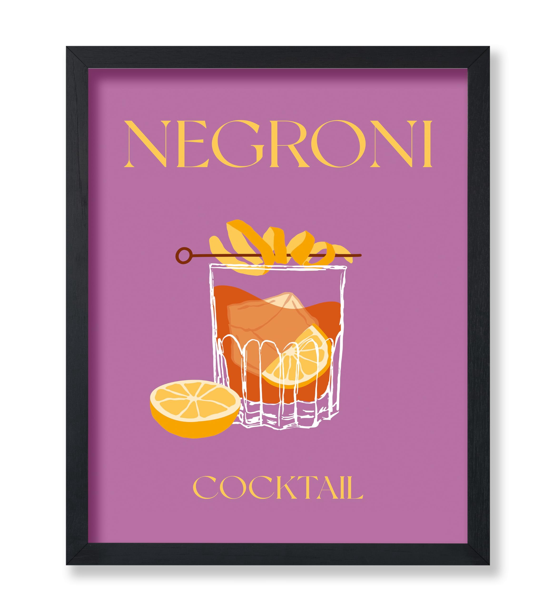 Poster Master Negroni Poster - Retro Cocktail Print - Alcohol Art ...