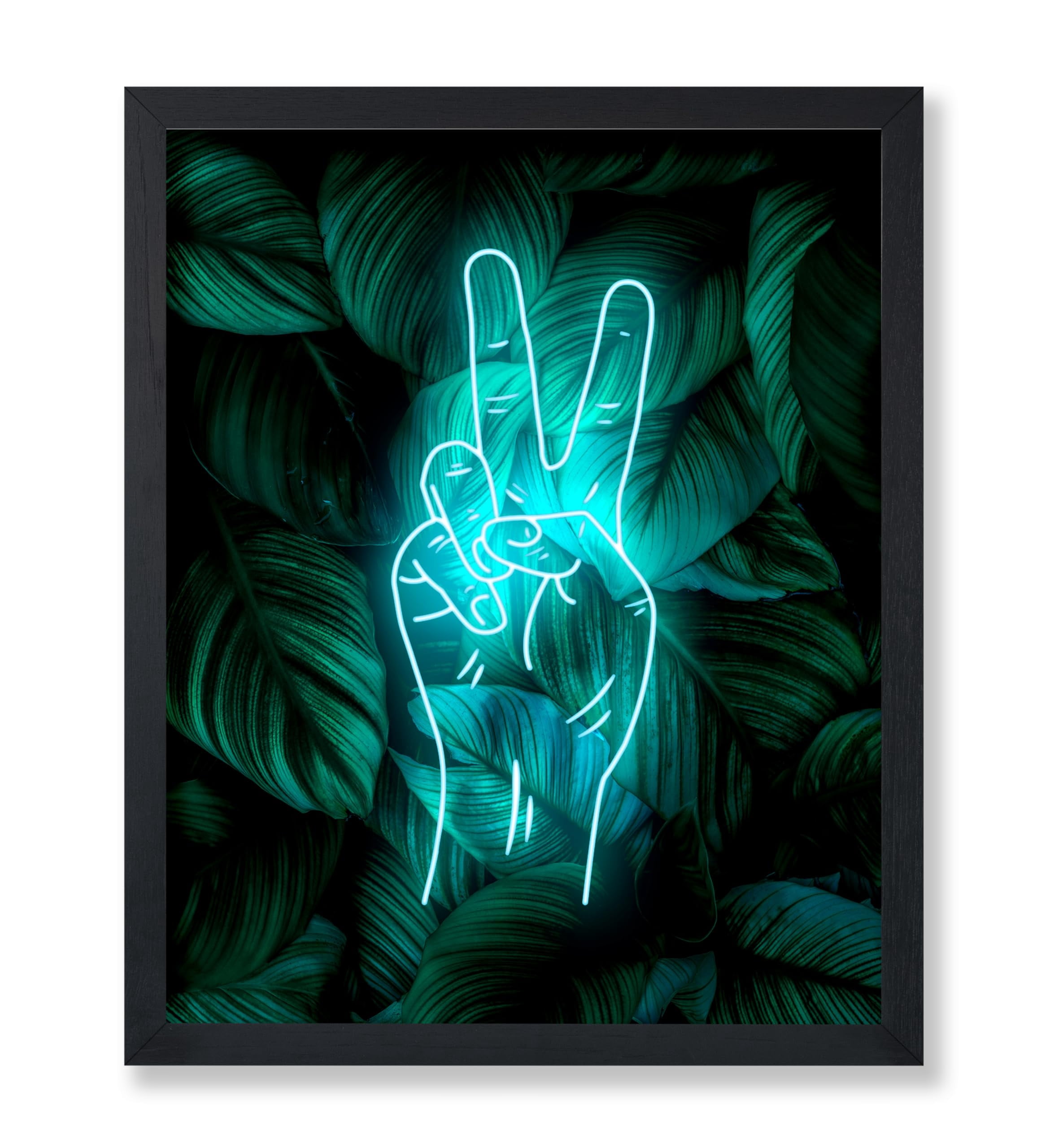Poster Master Neon Peace Sign Poster - Peace and Love Print ...