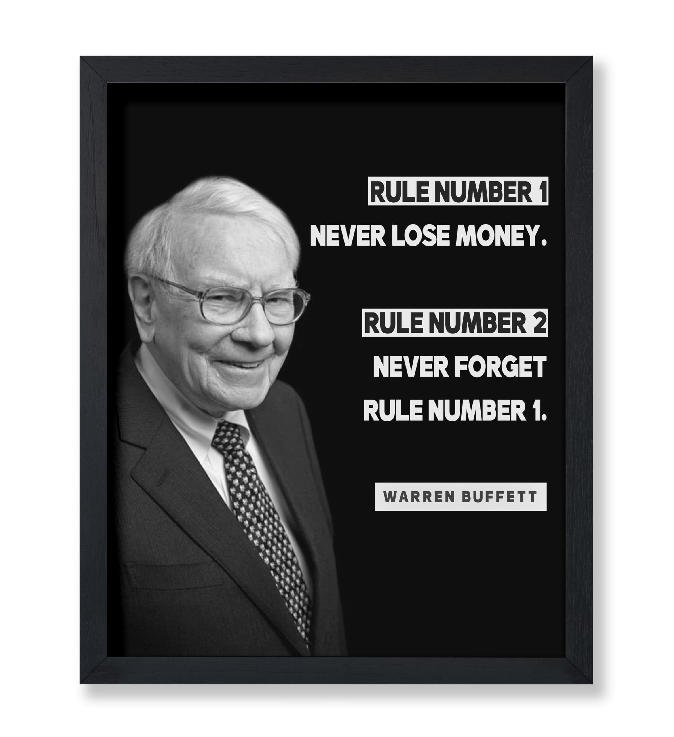Poster Master Never Lose Money Poster - Warren Buffett Print ...