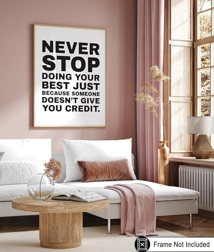 Poster Master Never Stop Doing Your Best Poster - White Encouragement ...