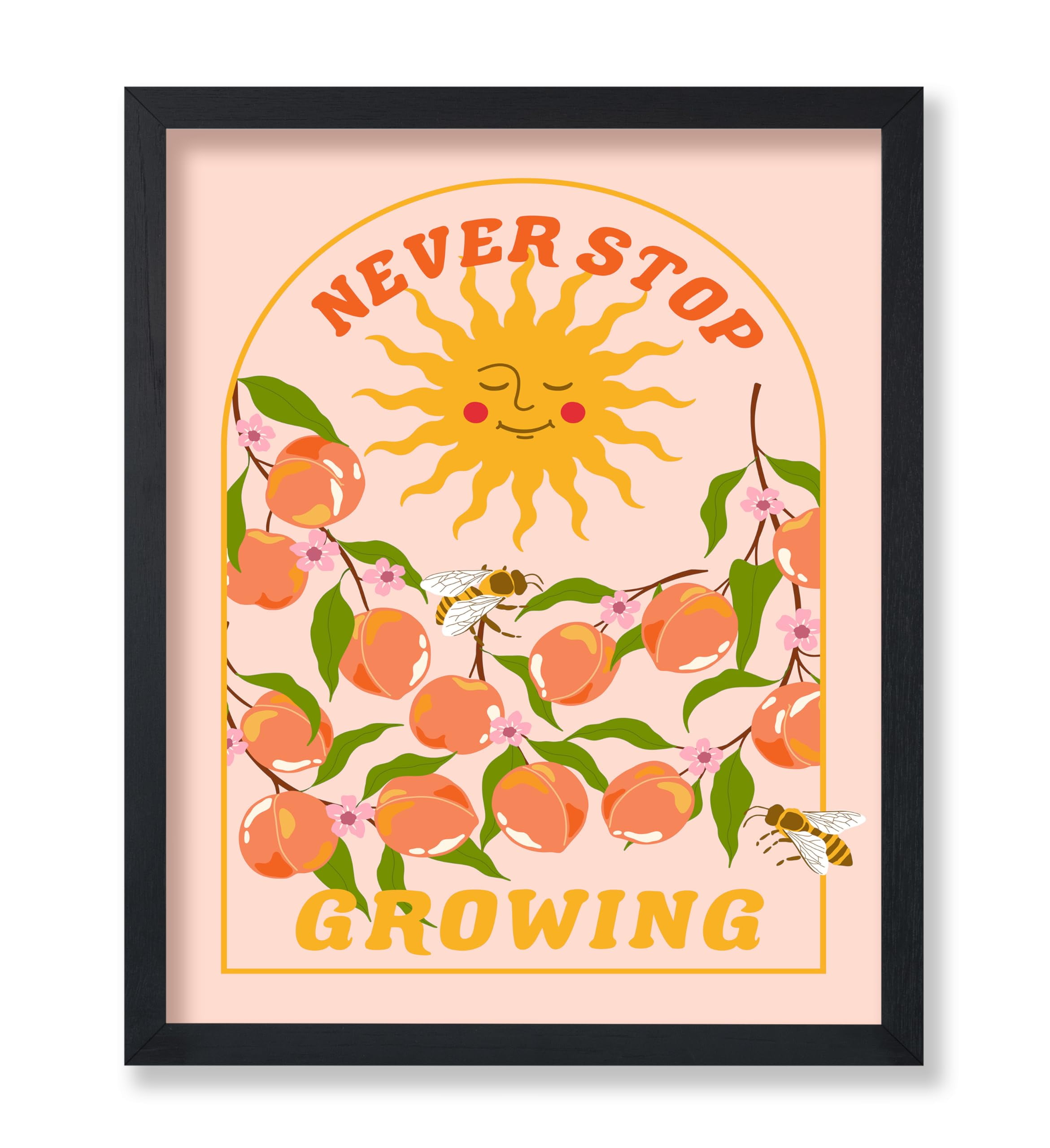 Poster Master Never Stop Growing Poster - Retro Motivational Print ...
