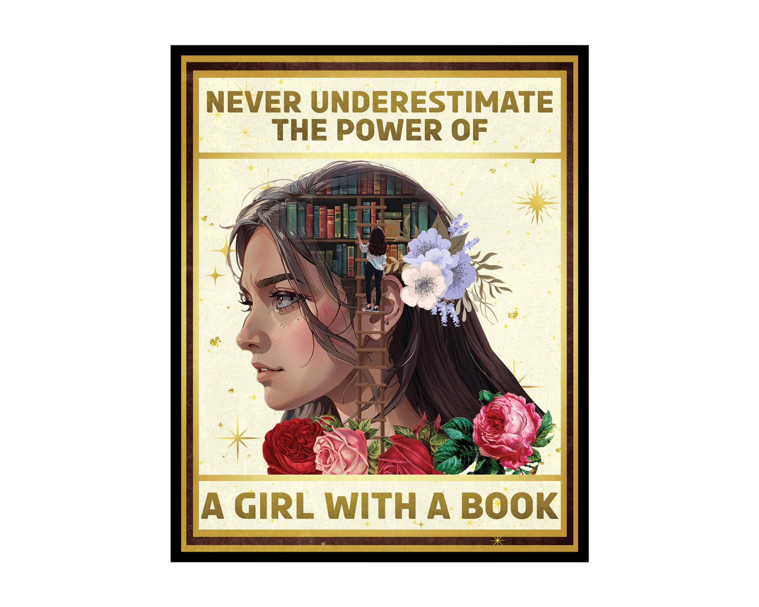 Poster Master Never Underestimate a Girl With a Book Poster ...