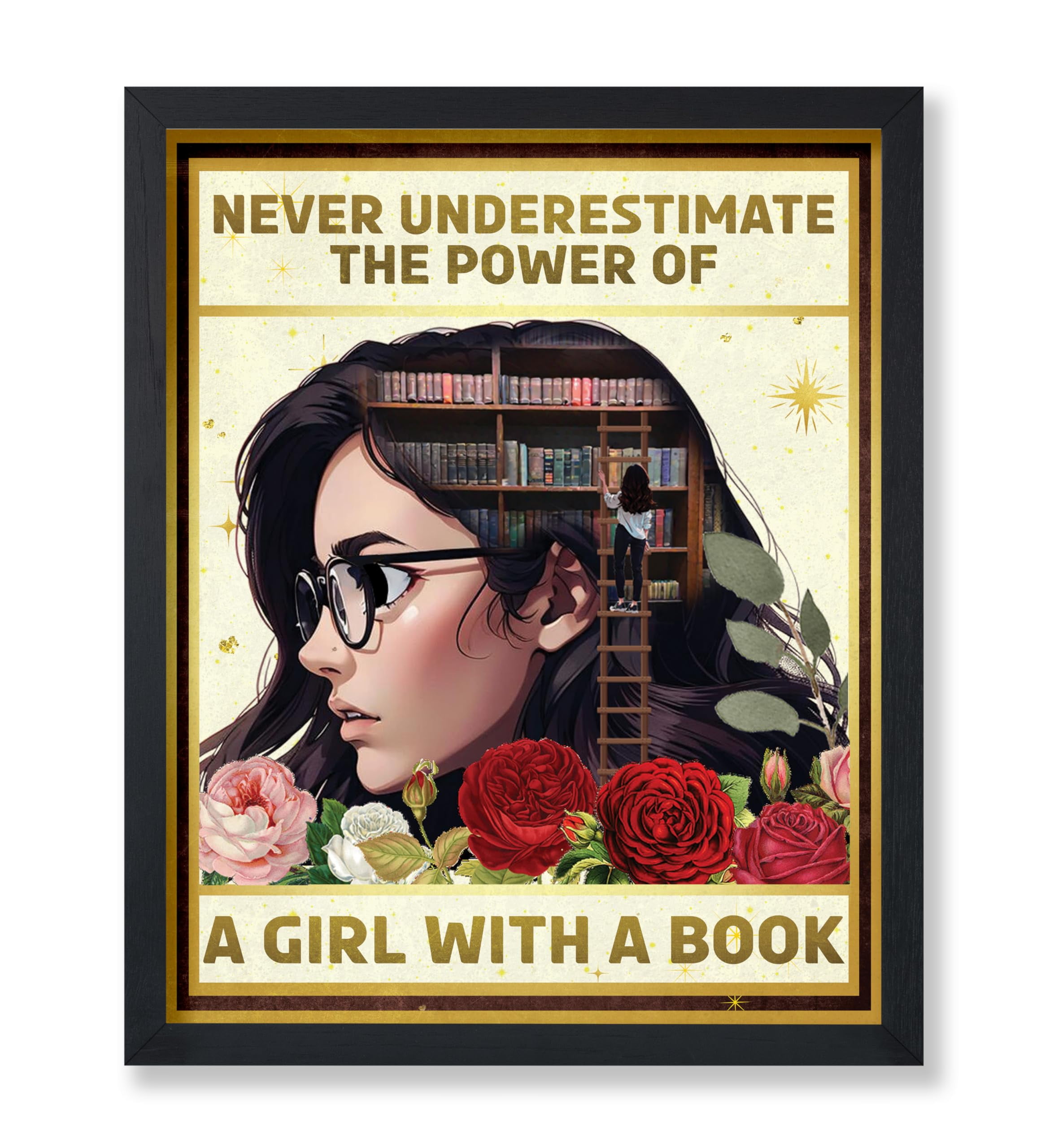 Poster Master Never Underestimate a Girl With a Book Poster ...