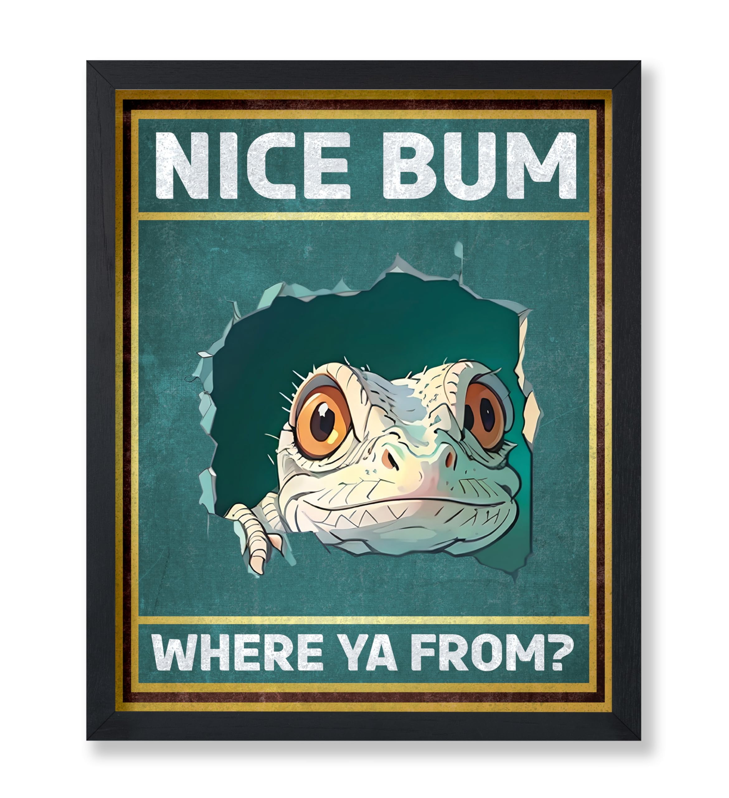 Poster Master Nice Bum Where Ya From Poster - Gecko Print - Funny Gecko ...