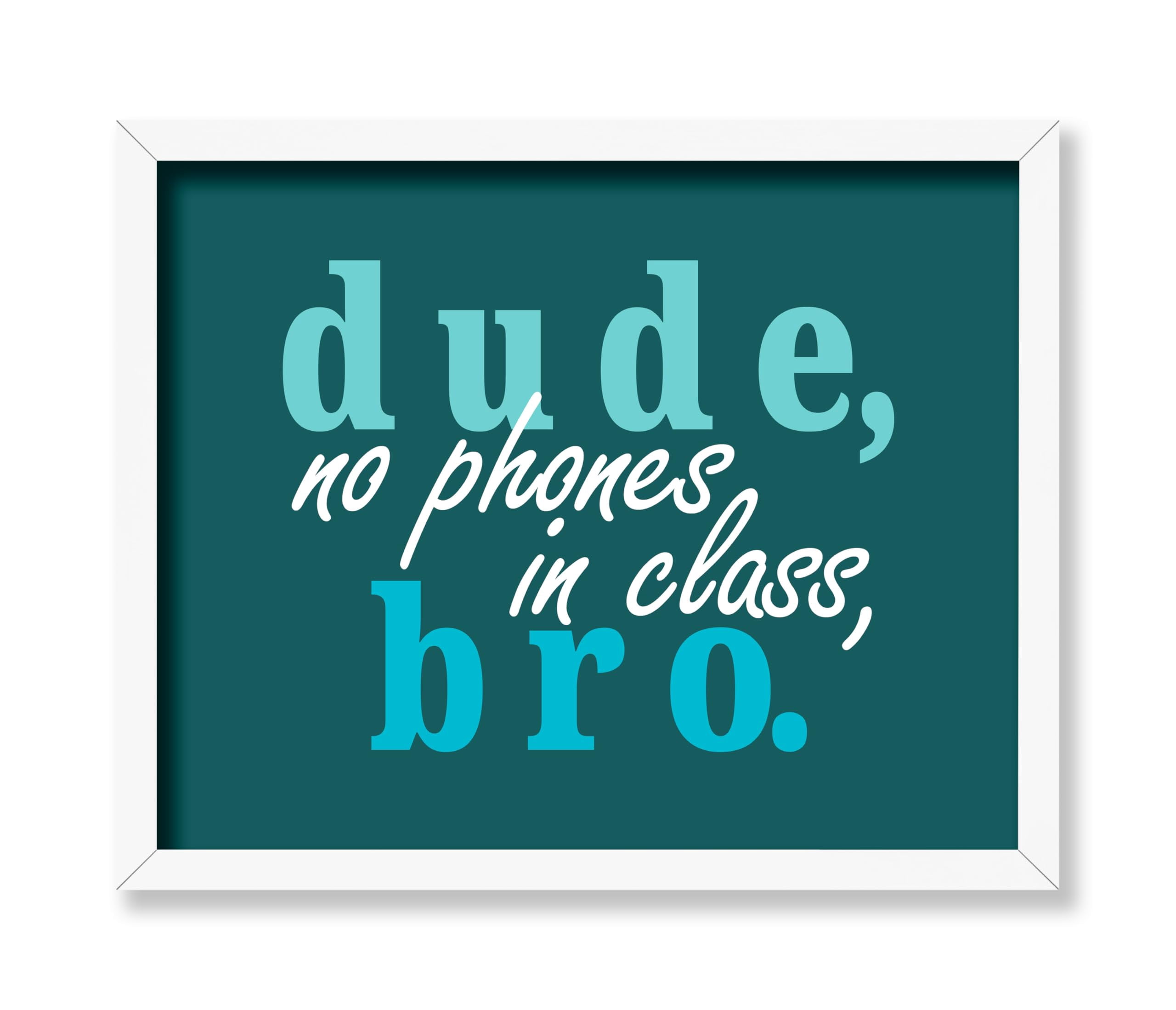 Poster Master No Phones In Class Poster - Typography Print ...