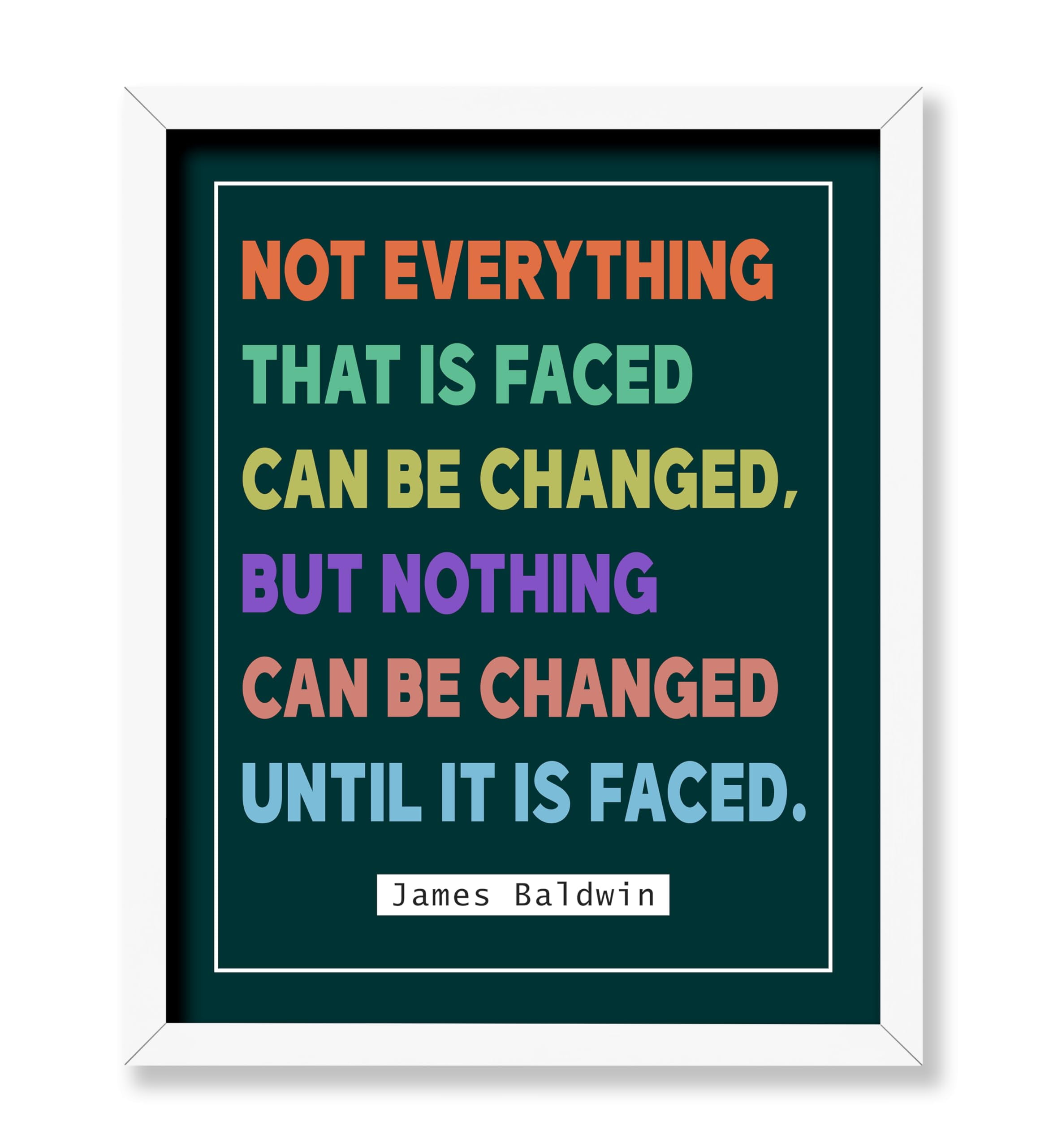 Poster Master Nothing Can Be Changed Until It's Faced Poster - James ...