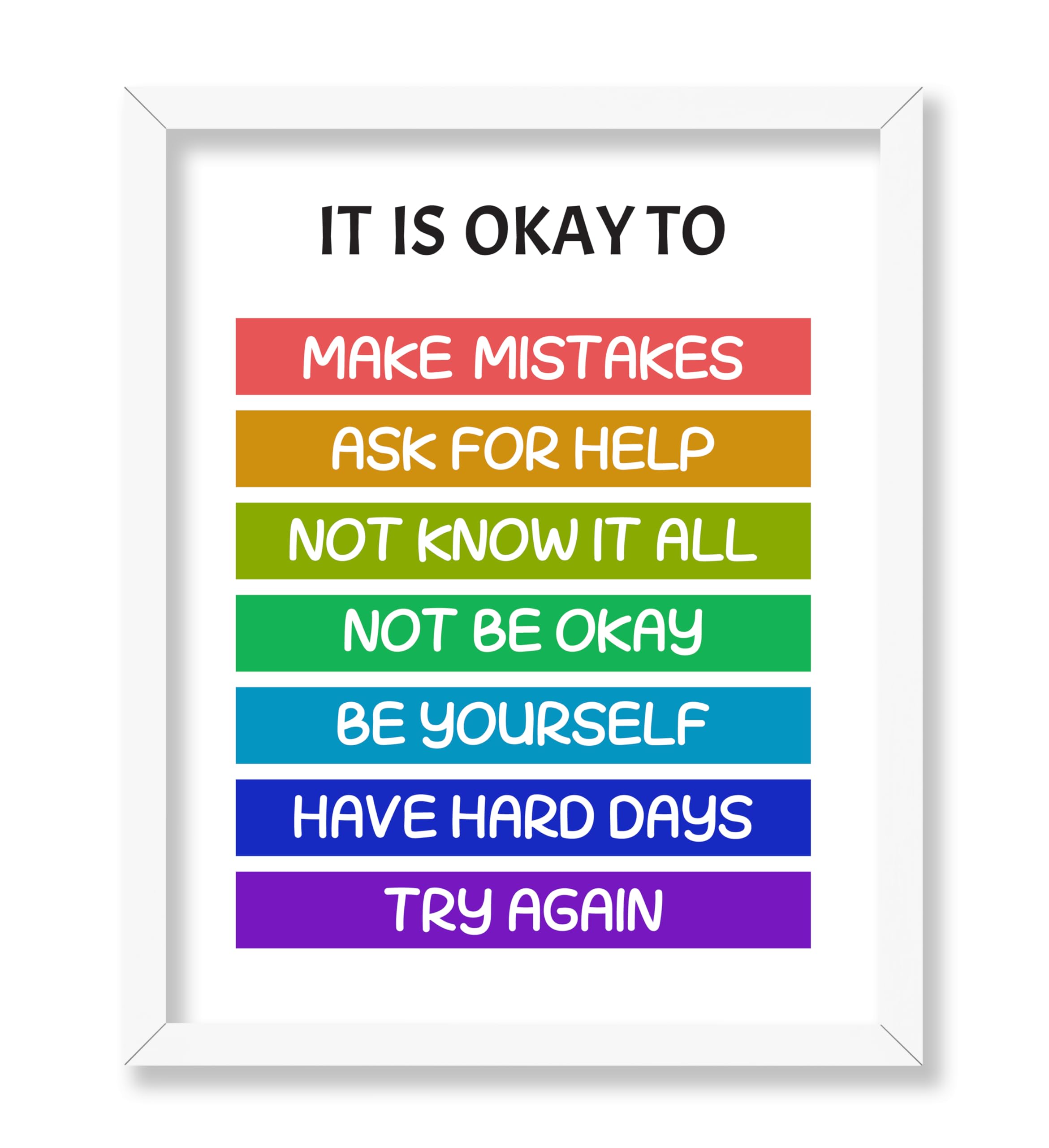 Poster Master It's OK To Make Mistakes Poster - Typography Print ...