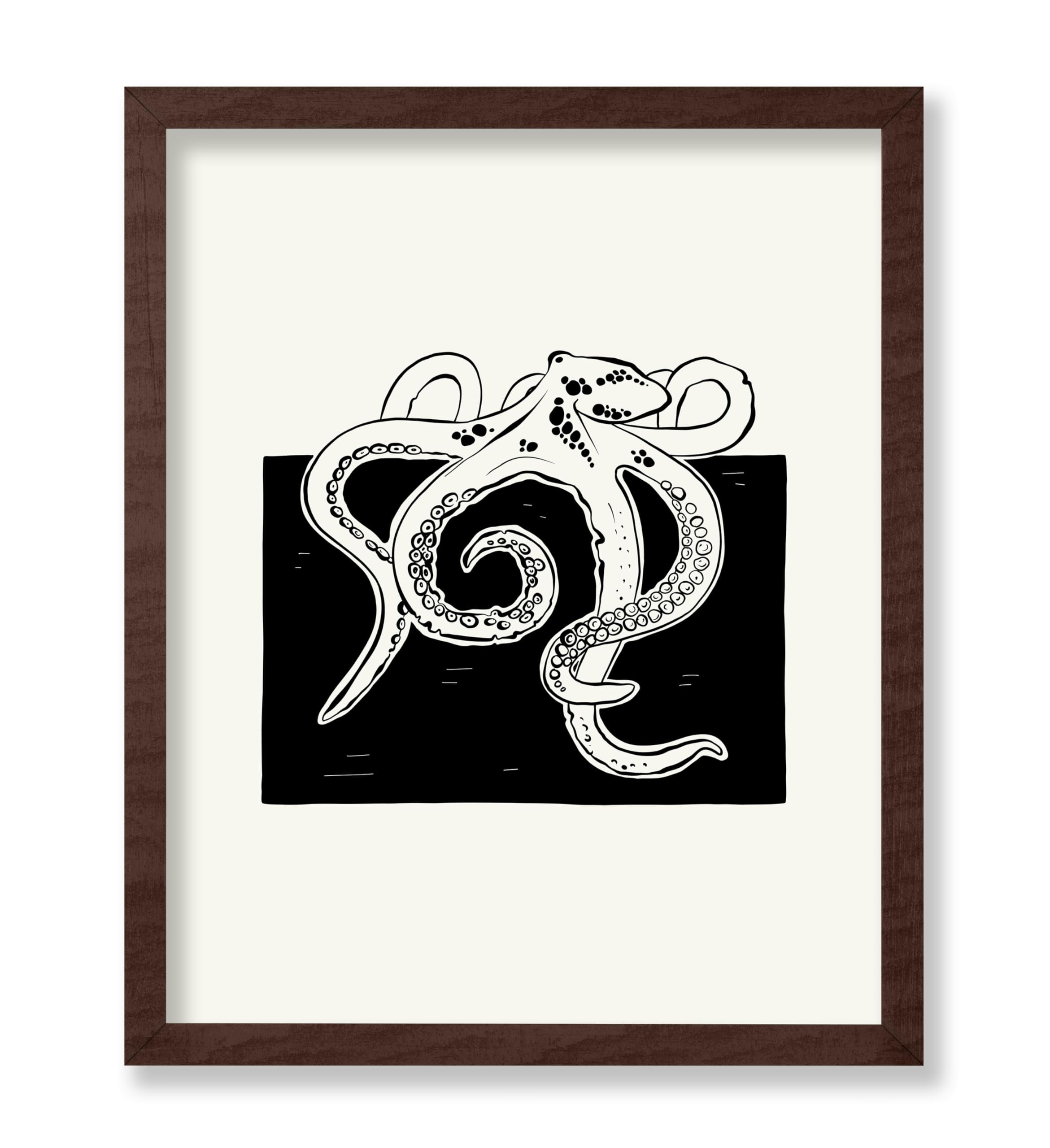 Poster Master Octopus Poster - Retro Aquatic Print - Marine Life Art ...