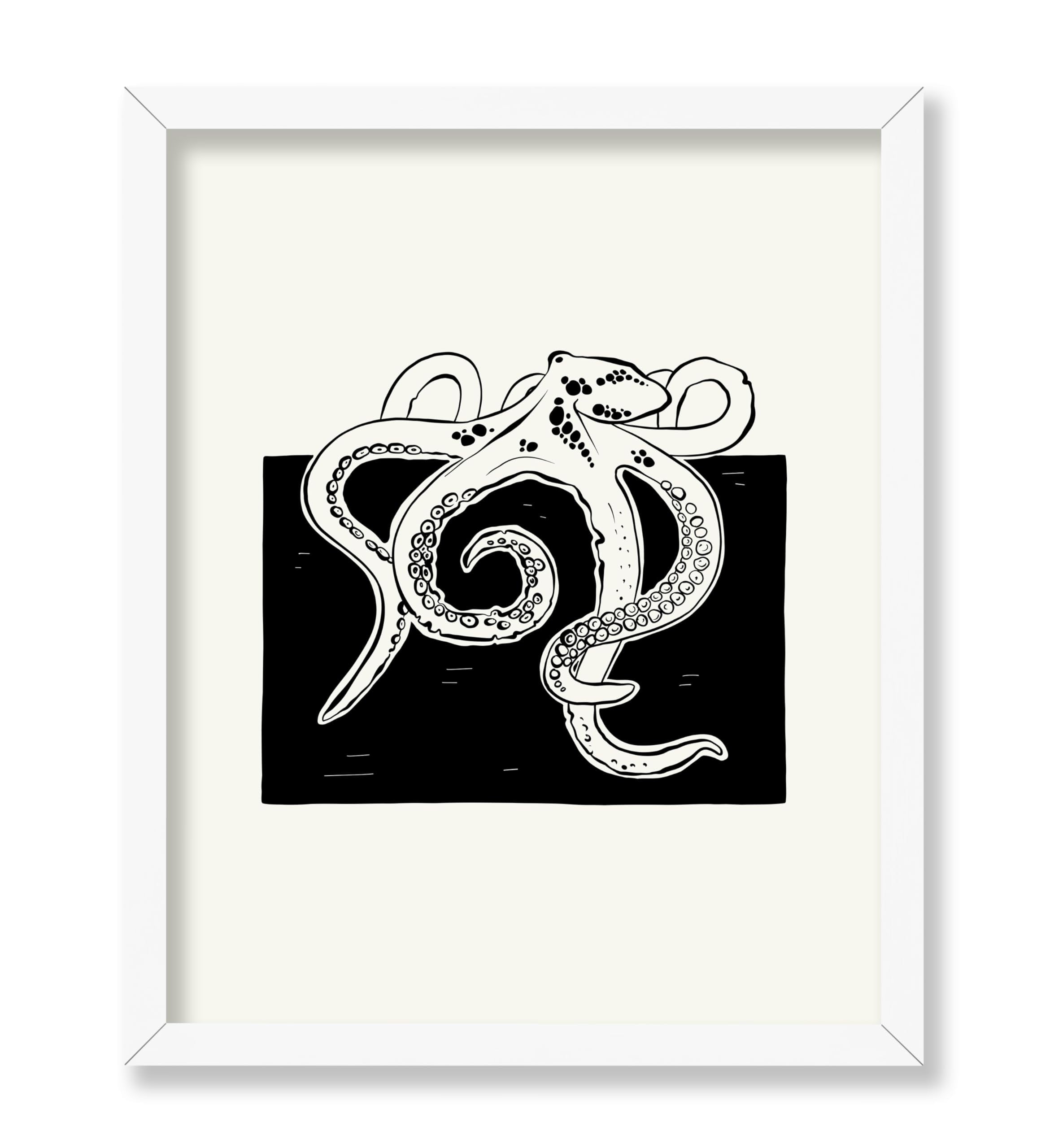 Poster Master Octopus Poster - Retro Aquatic Print - Marine Life Art ...