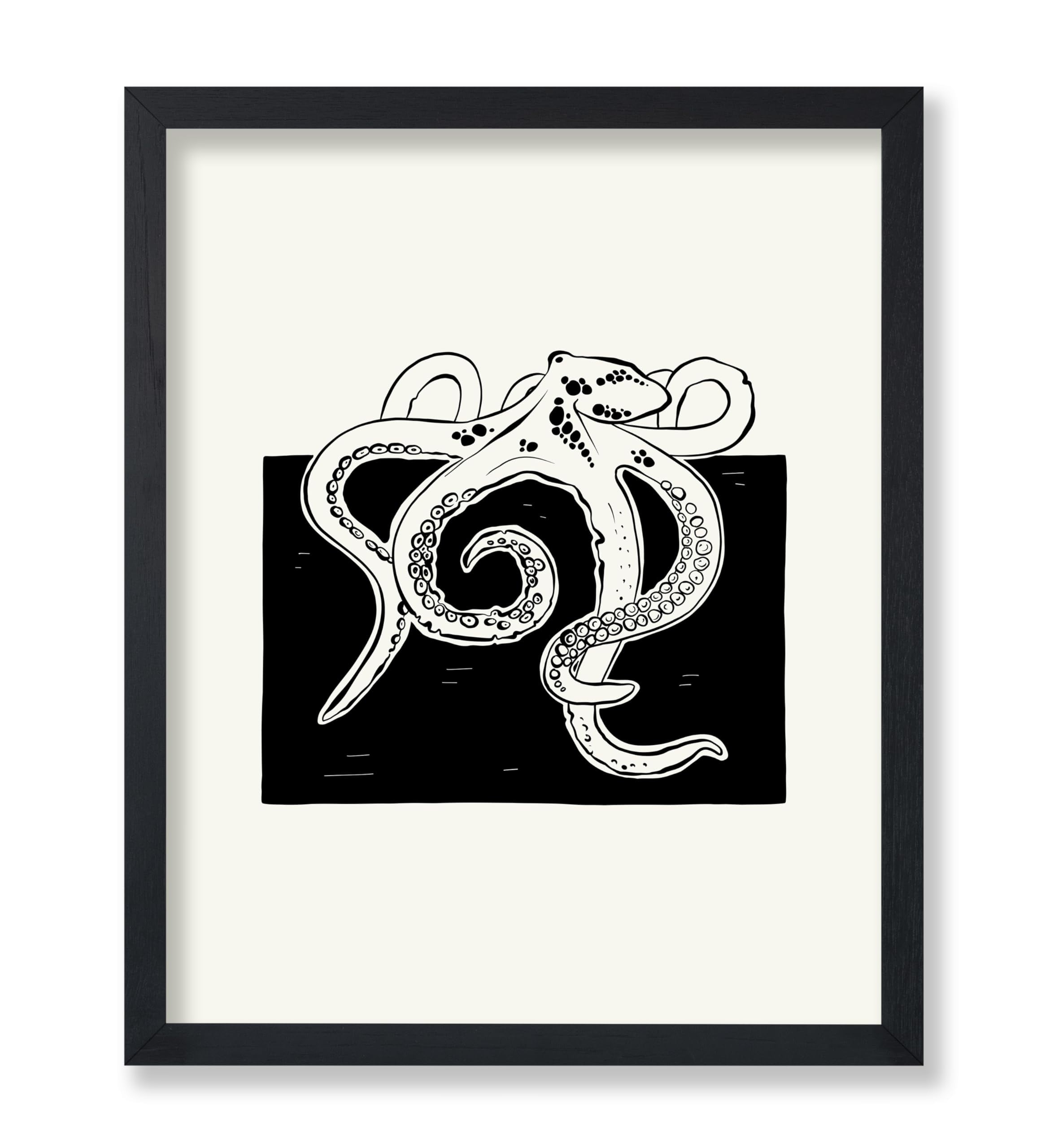 Poster Master Octopus Poster - Retro Aquatic Print - Marine Life Art ...