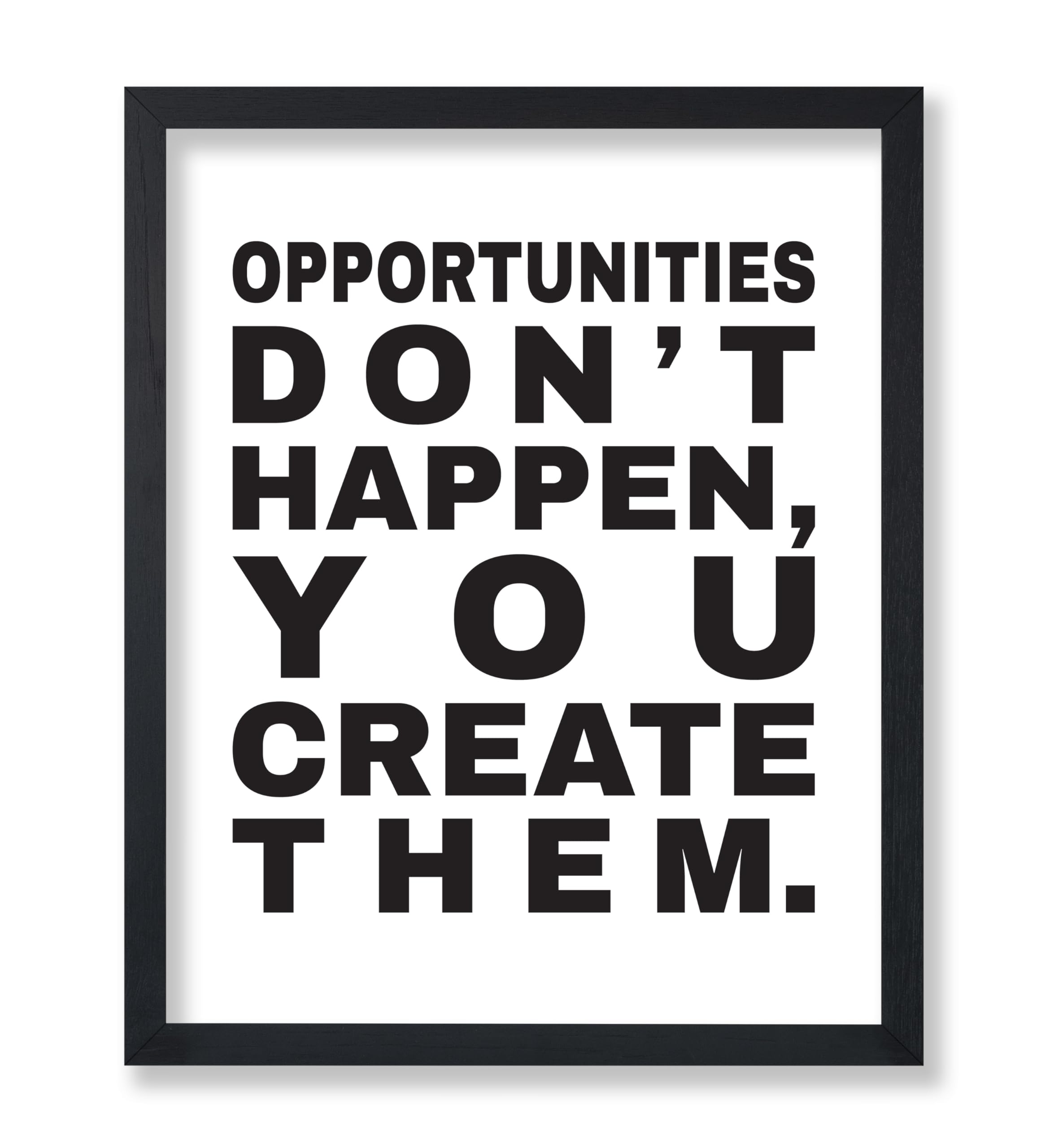 Poster Master Opportunities Don't Happen Poster - White Possibility ...