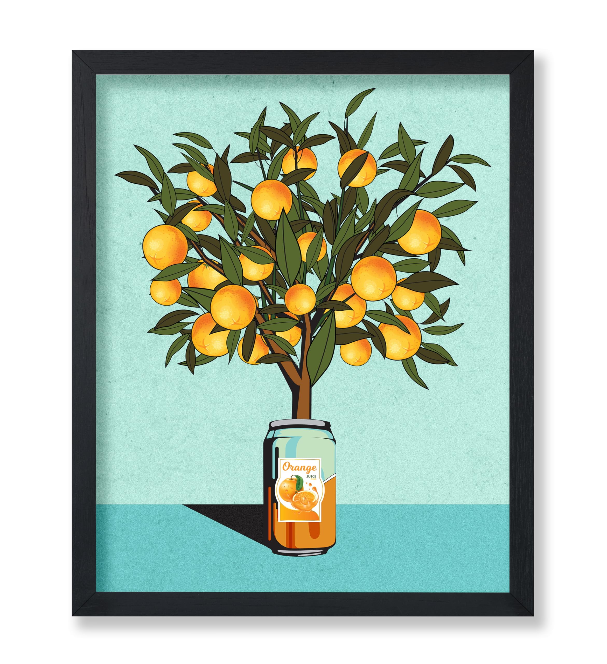 Poster Master Orange Tree And Can Poster - Retro Orange Print - Citrus ...