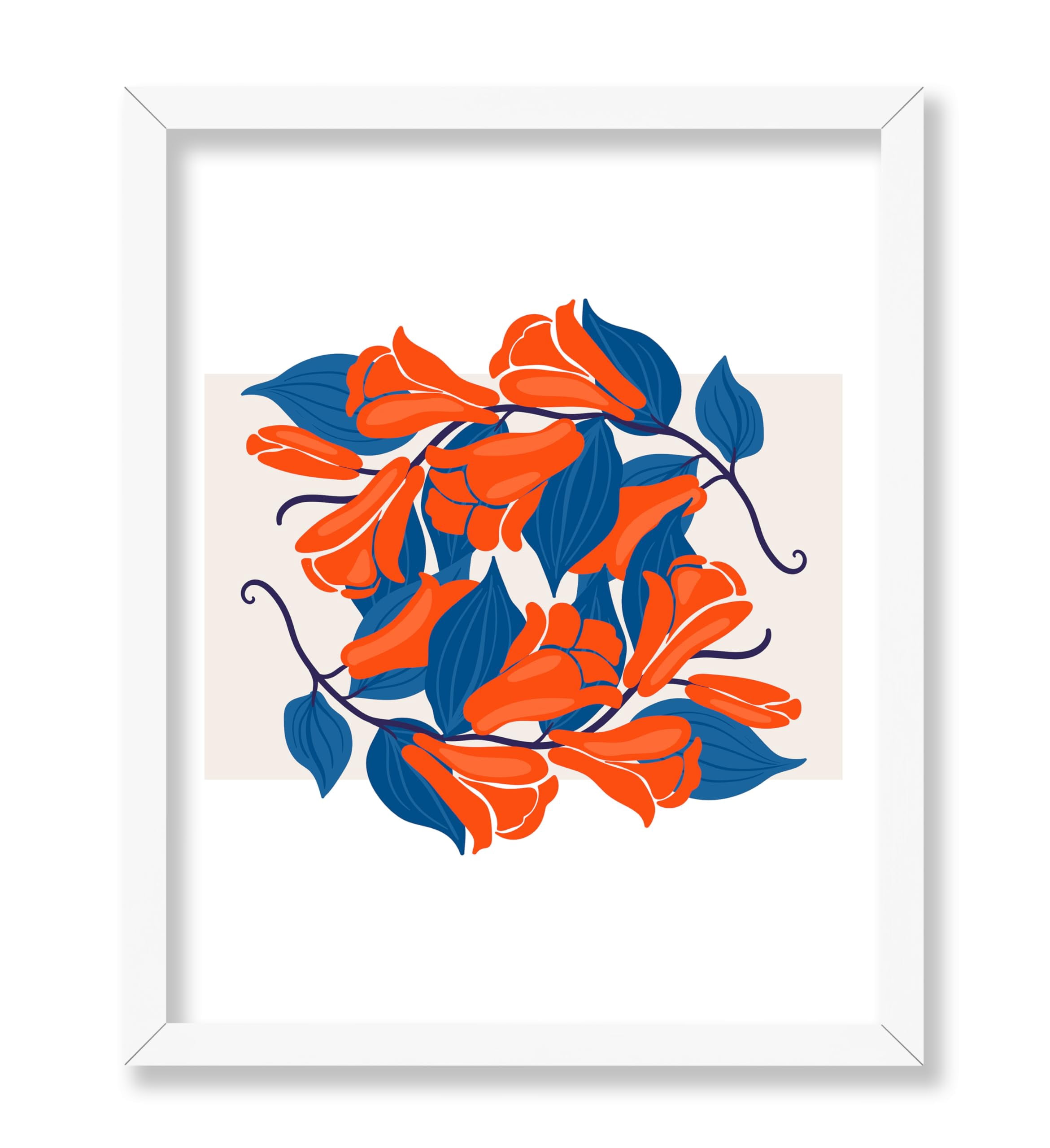 Poster Master Orange Yellow Bell Poster - Retro Flower Print - Abstract ...