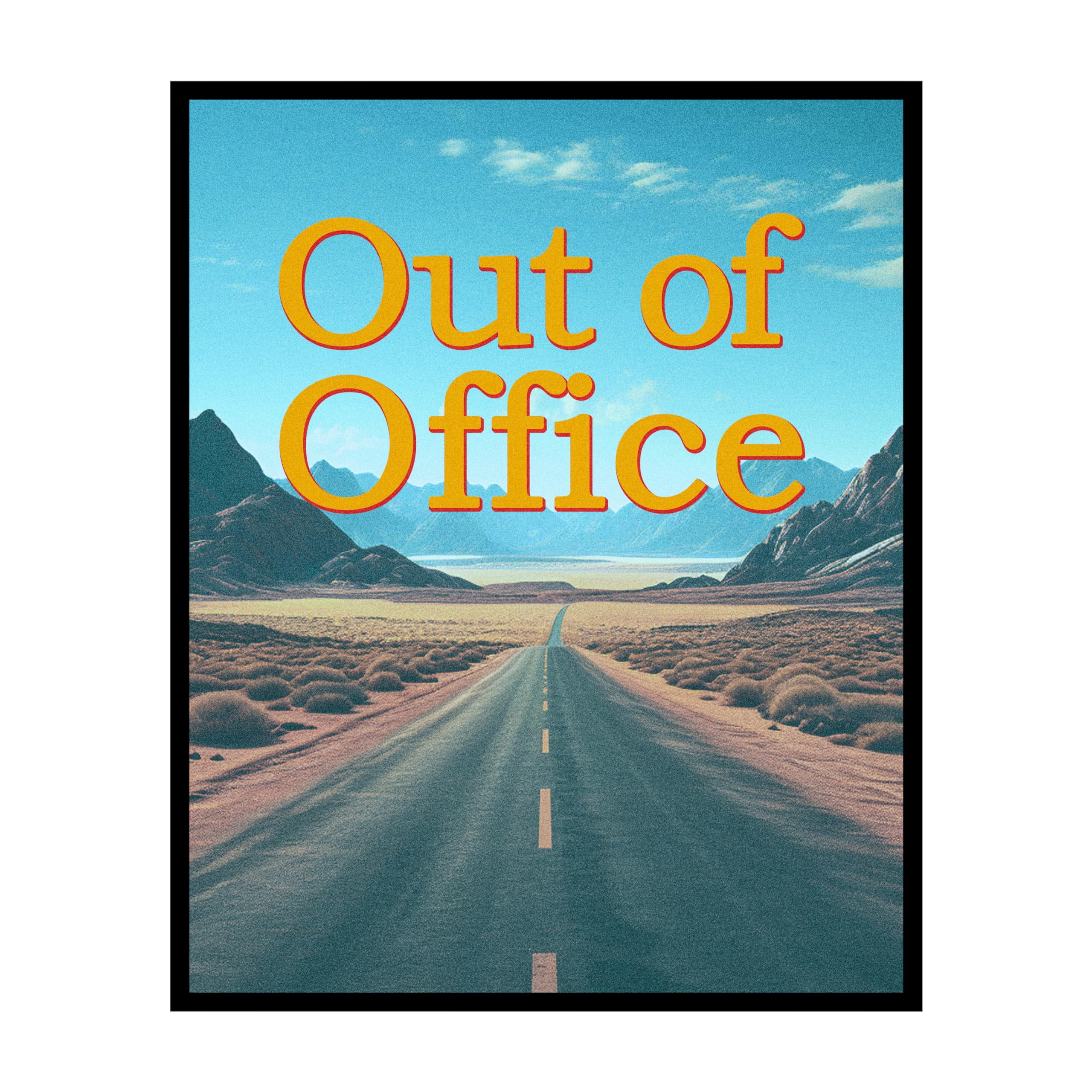 Poster Master Out Of Office Poster - Landscape Print - Vacation Art ...