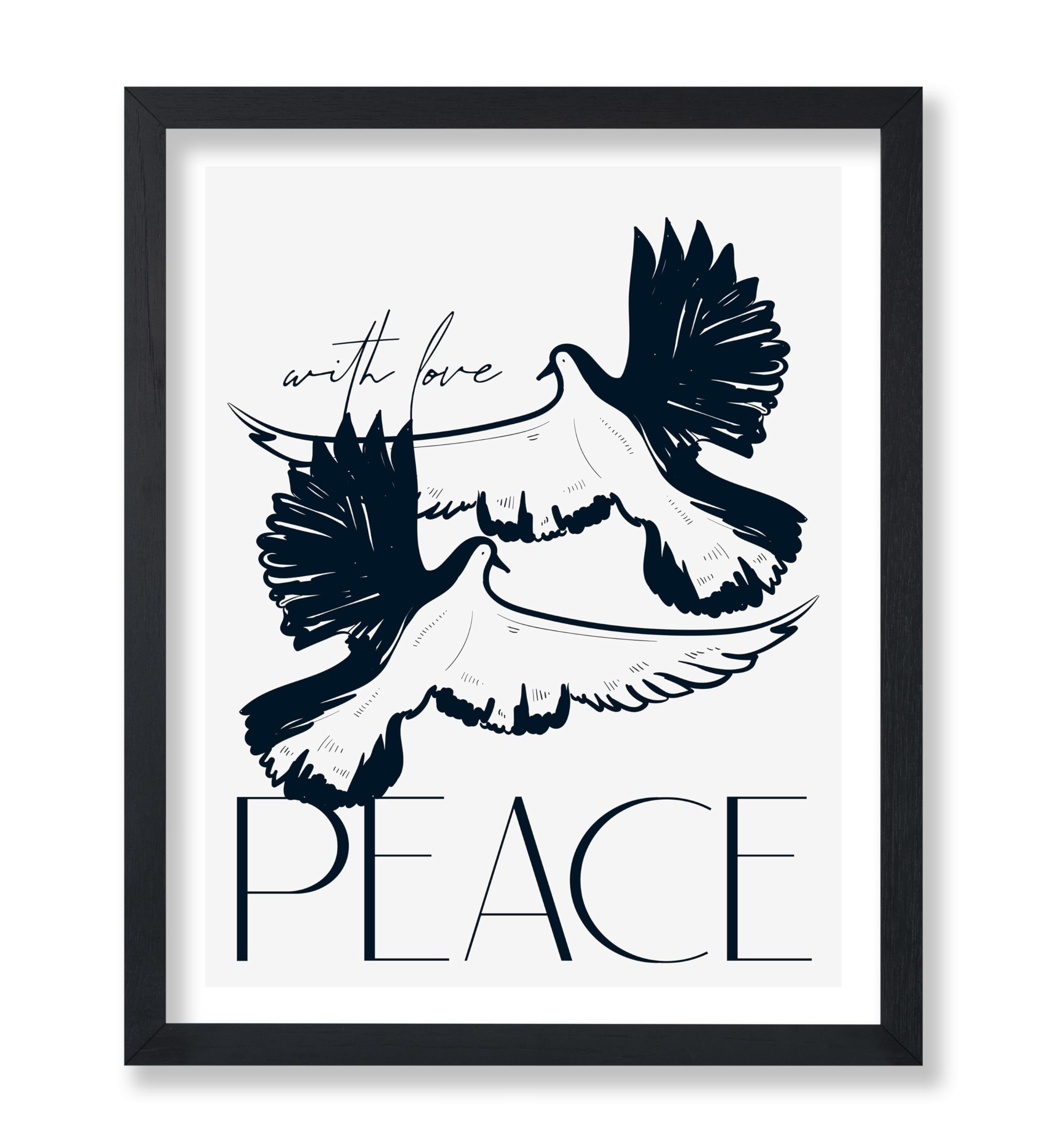 Poster Master Peace Dove Poster - Retro Peace Print - Peace and Love ...