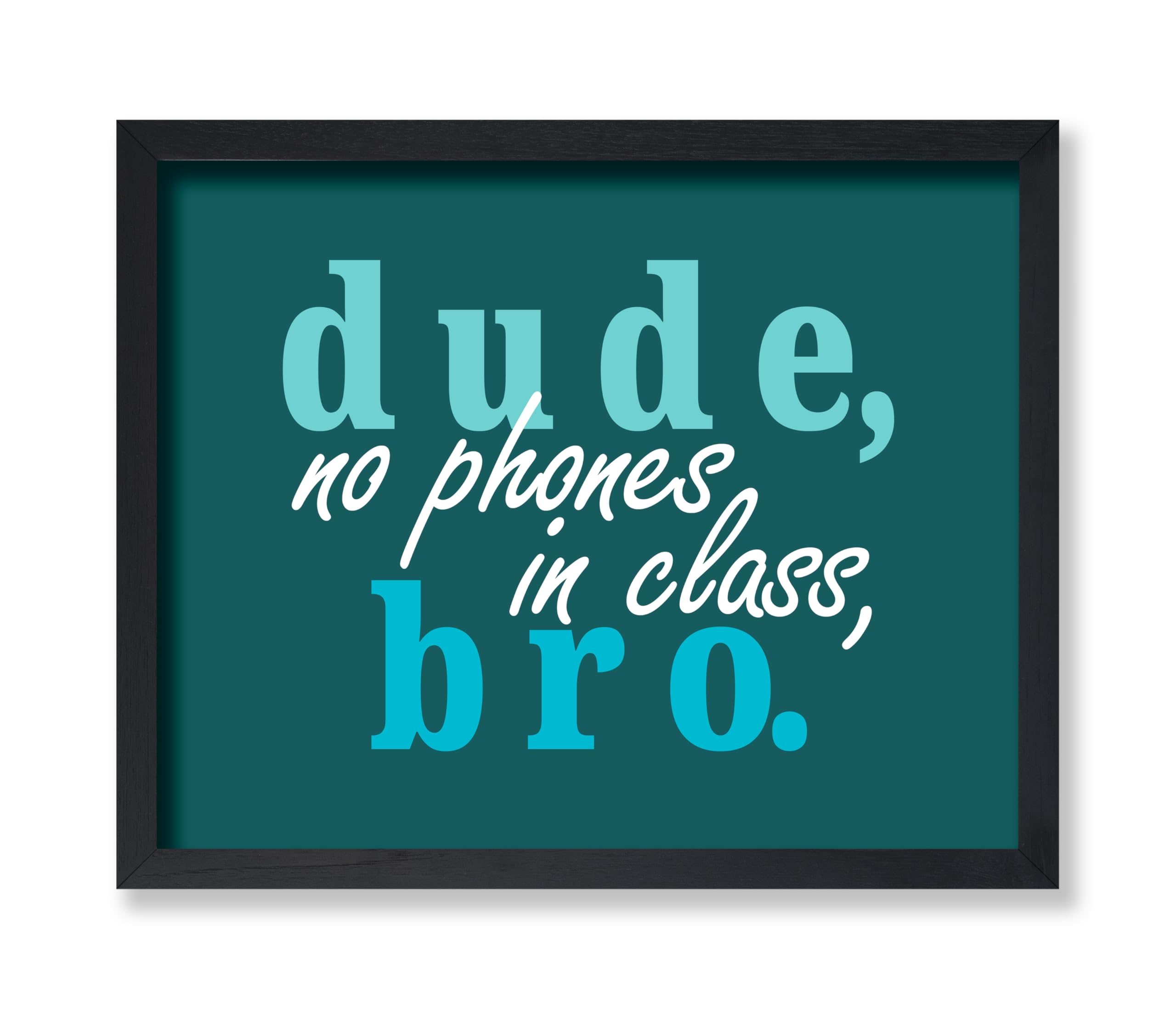 Poster Master No Phones In Class Poster - Typography Print ...