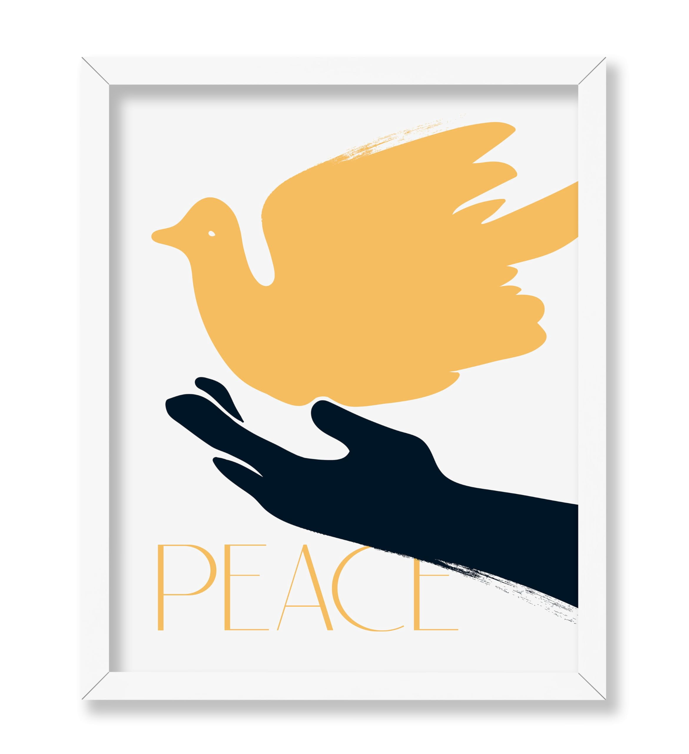 Poster Master Peace Poster - Retro Peace Dove Print - Hand Art - Modern ...