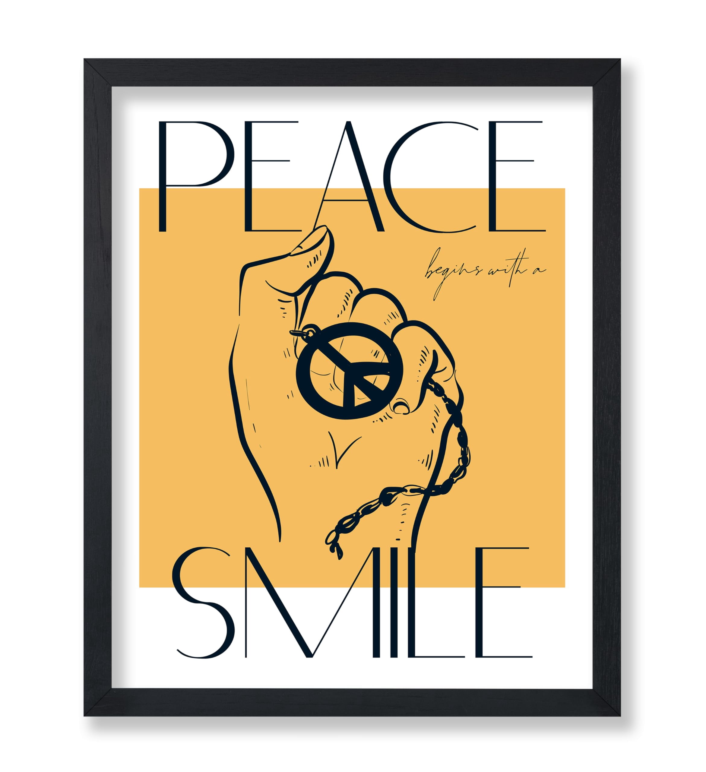 Poster Master Peace Poster - Retro Smile Print - Peace Symbol Art ...