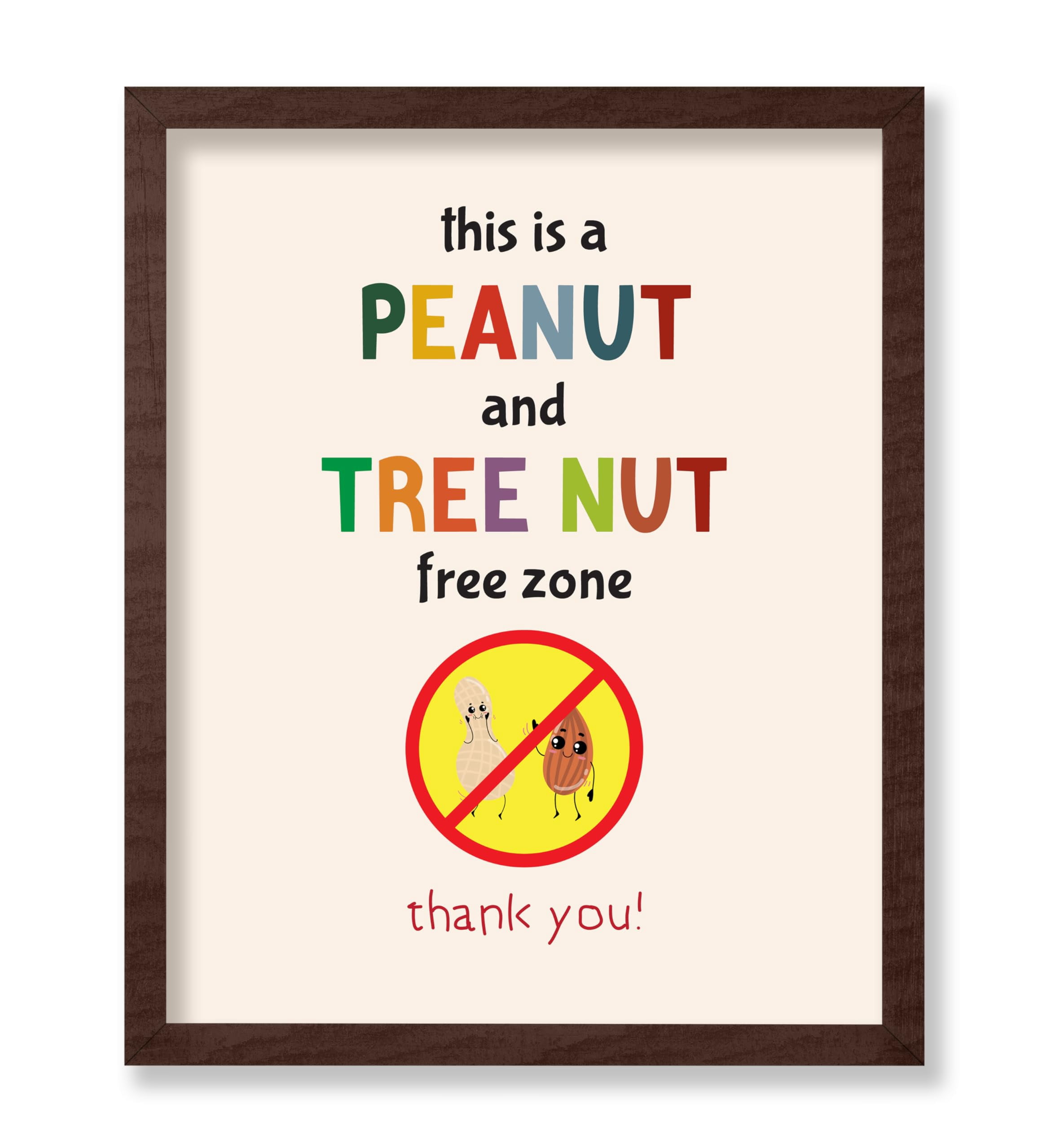 Poster Master Peanut and Tree Nut Free Zone Poster - Food Allergy ...
