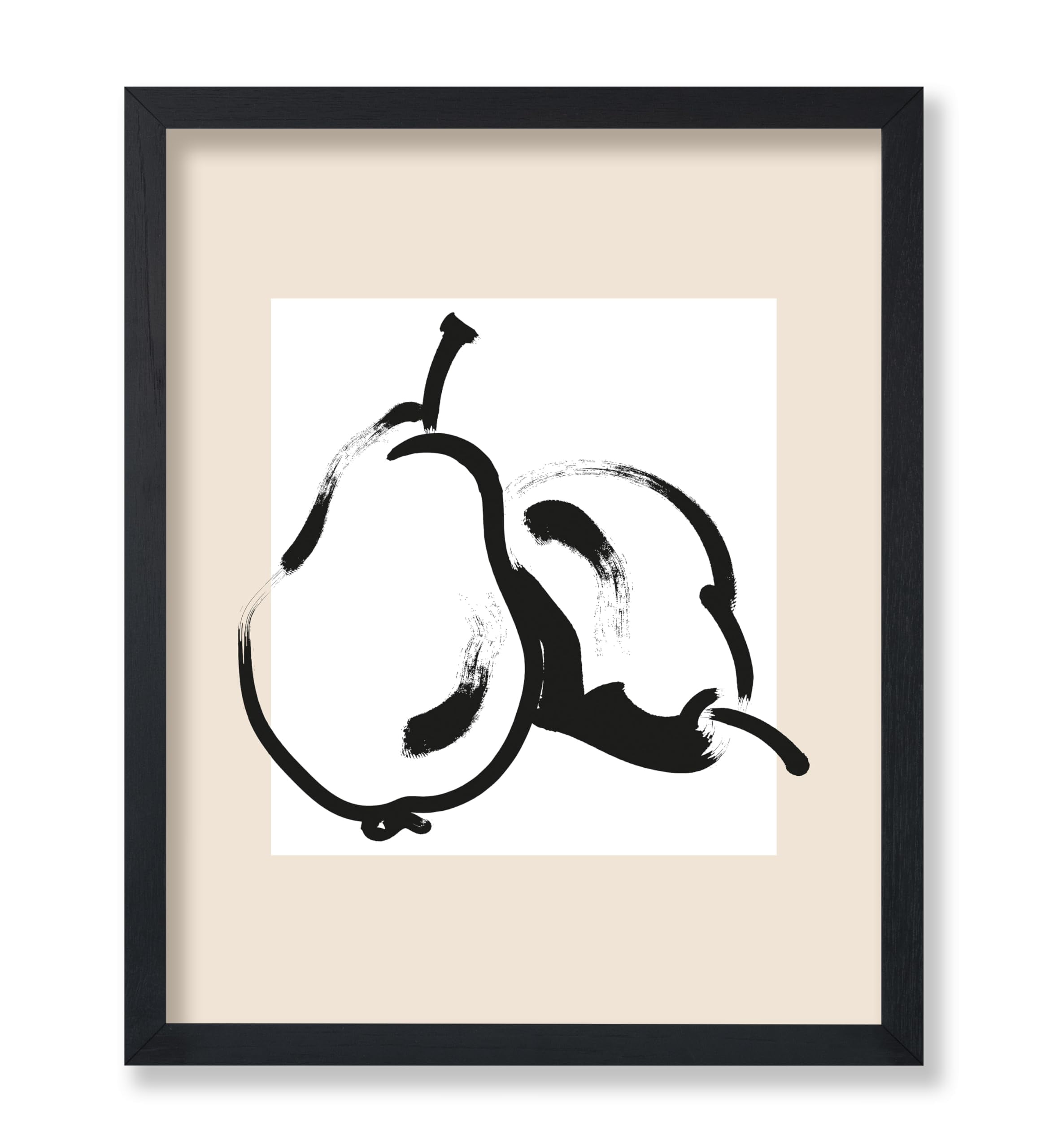 Poster Master Pears Poster - Retro Pear Silhouette Print - Fruit Art ...