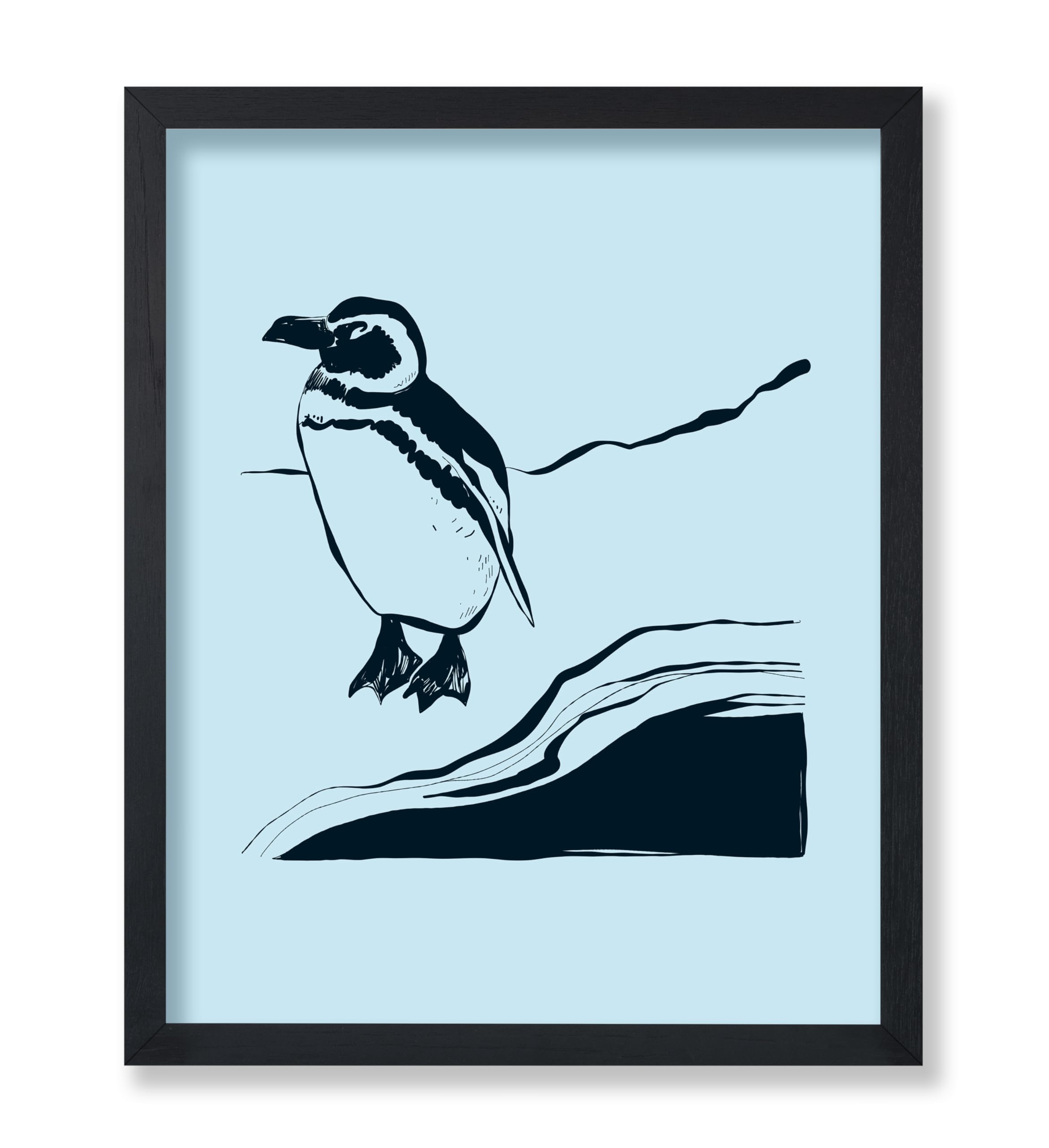 Poster Master Penguin Poster - Retro Marine Life Print - Ocean Art ...