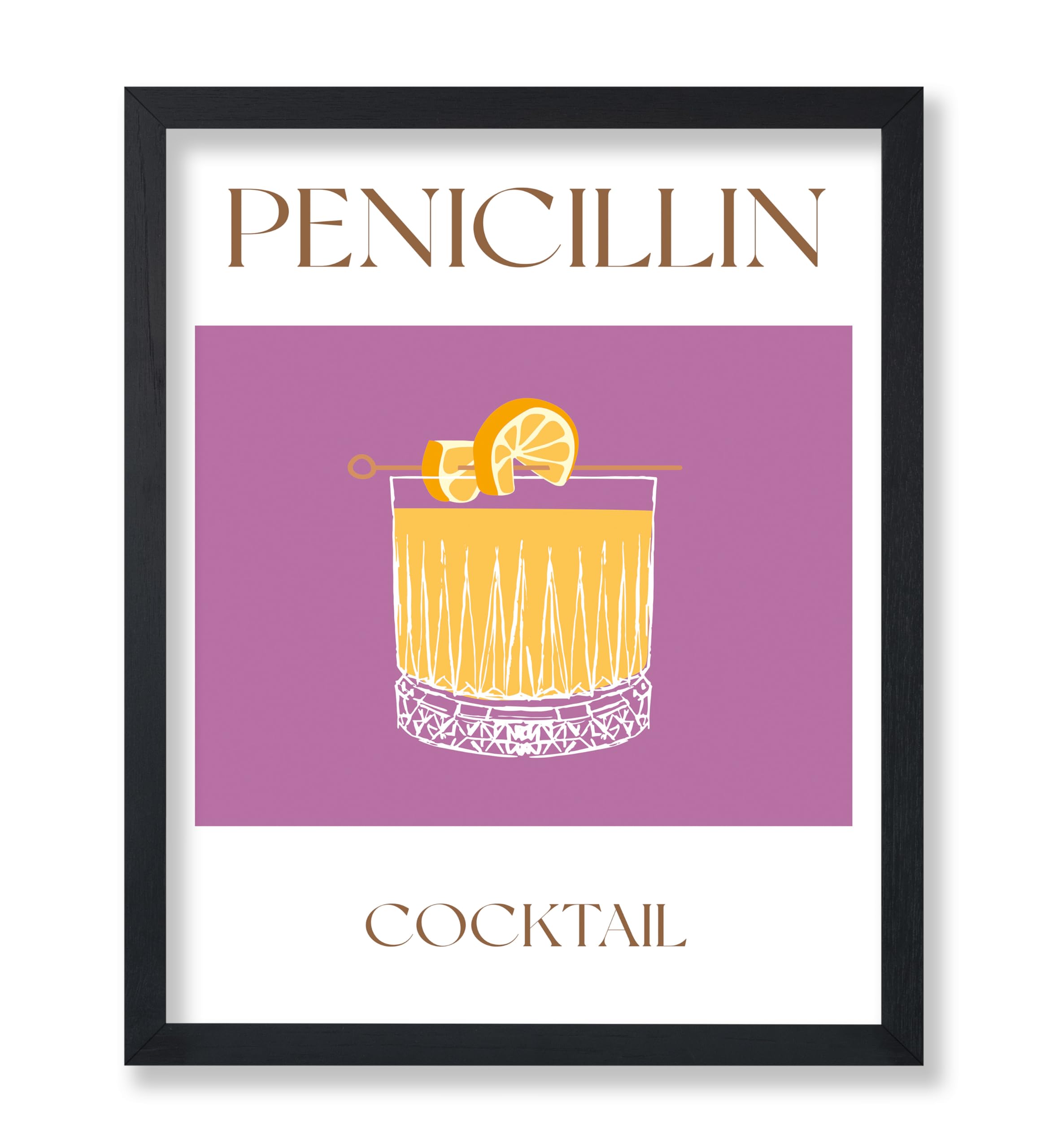 Poster Master Penicillin Poster - Retro Cocktail Print - Alcohol Art ...