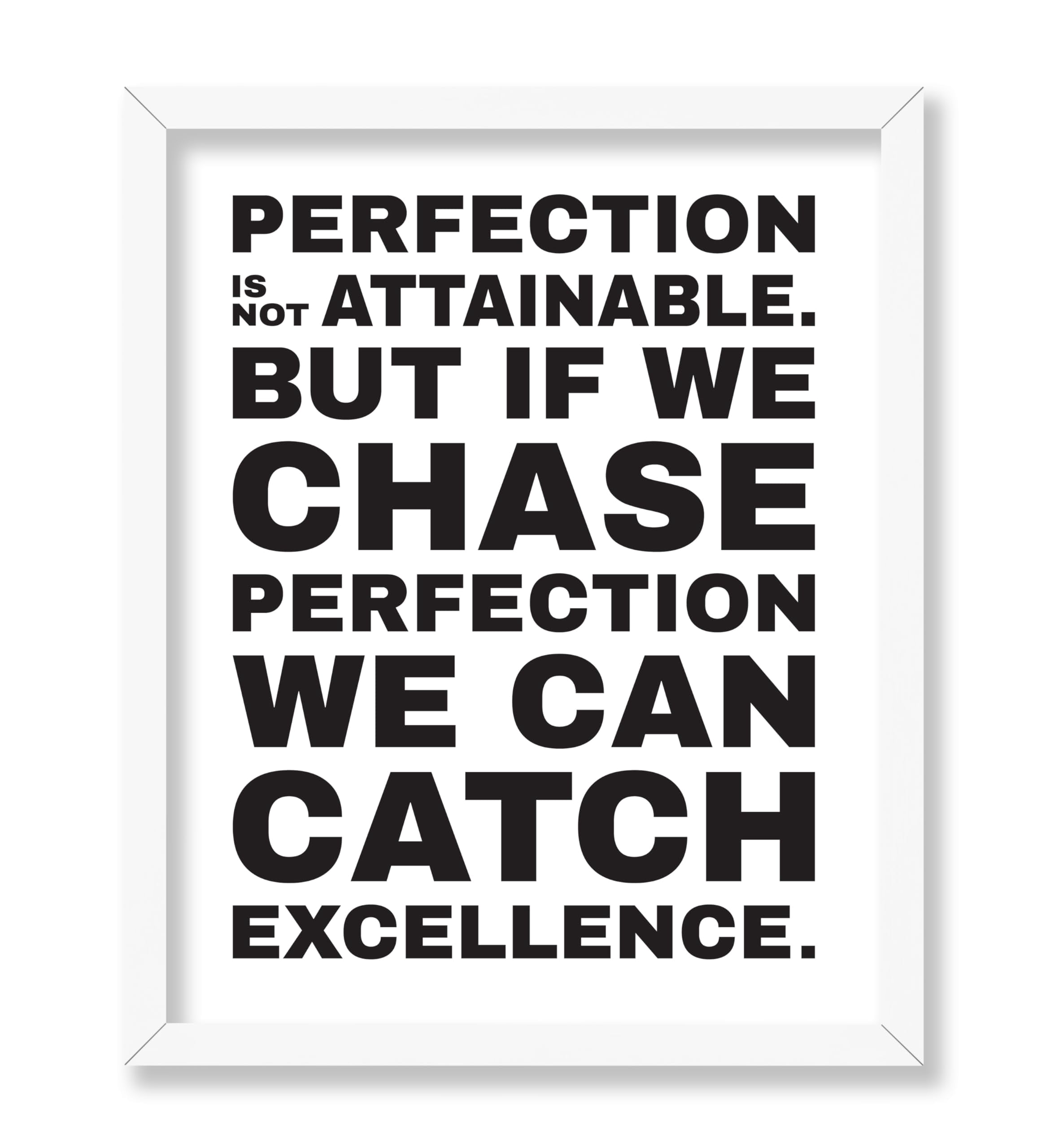 Poster Master Perfection Is Not Attainable Poster - White Excellence ...