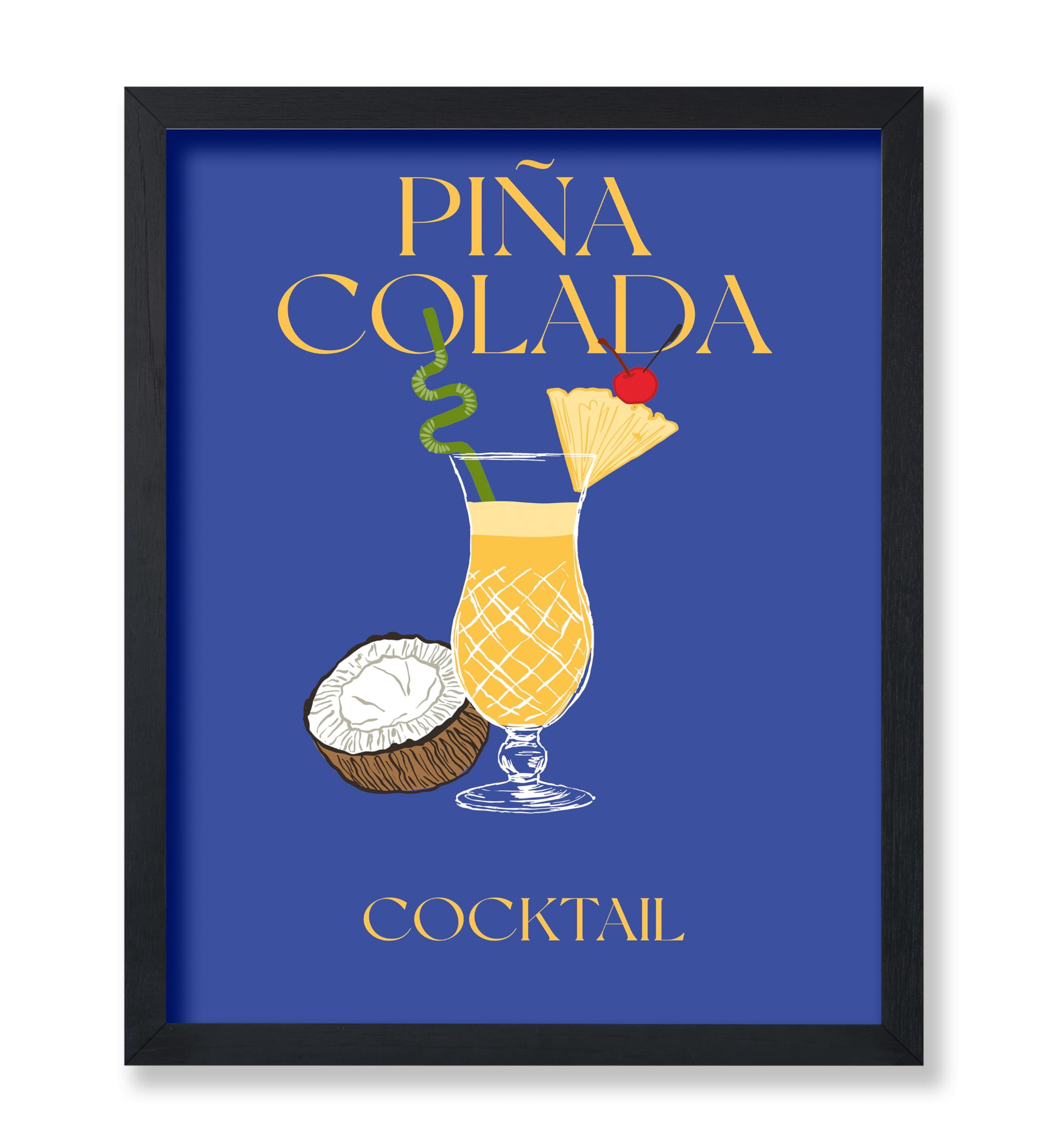 Poster Master Piña Colada Poster - Retro Cocktail Print - Alcohol Art ...