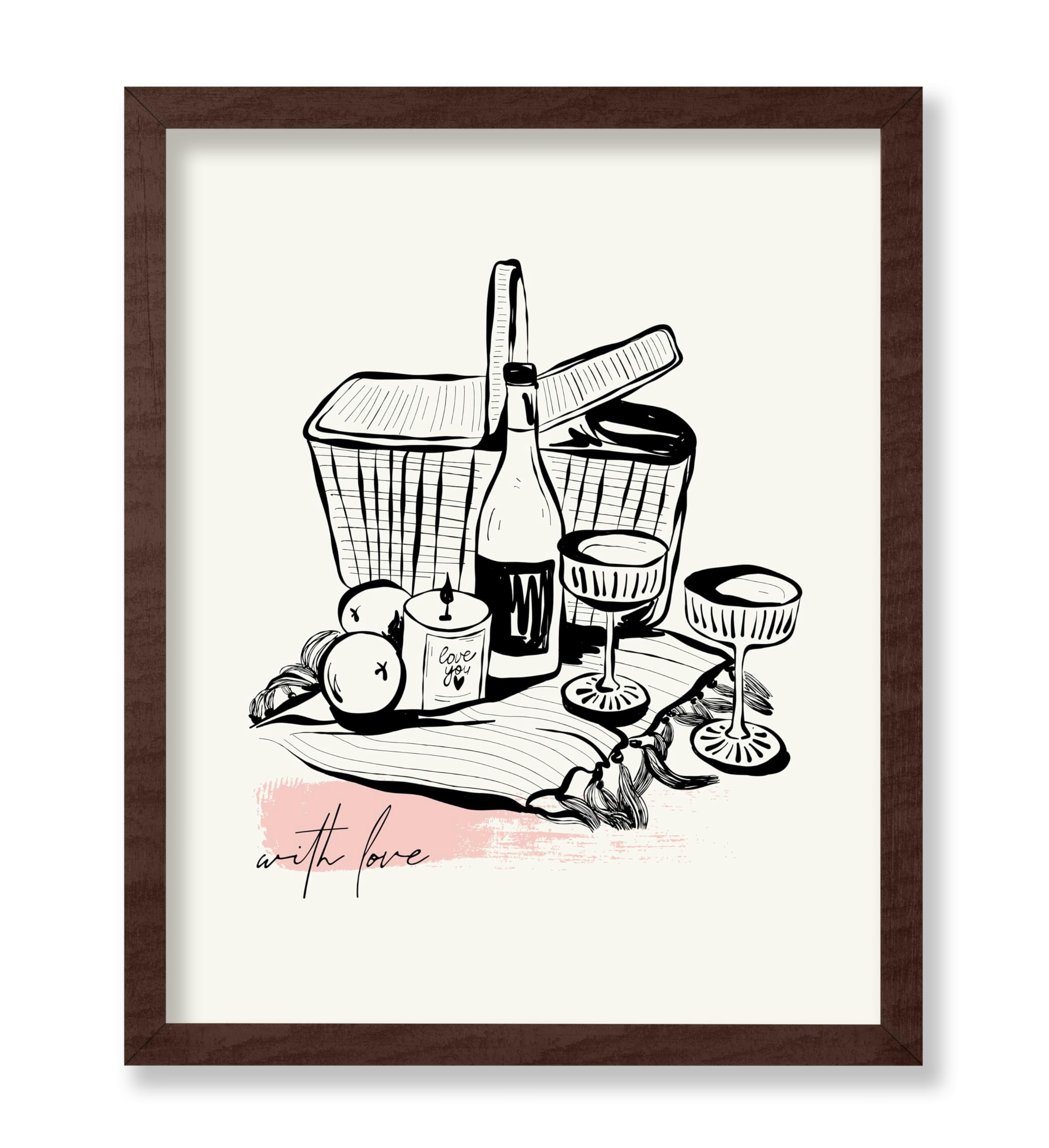 Poster Master Picnic Basket Poster - Retro Picnic Print - Food & Drink ...